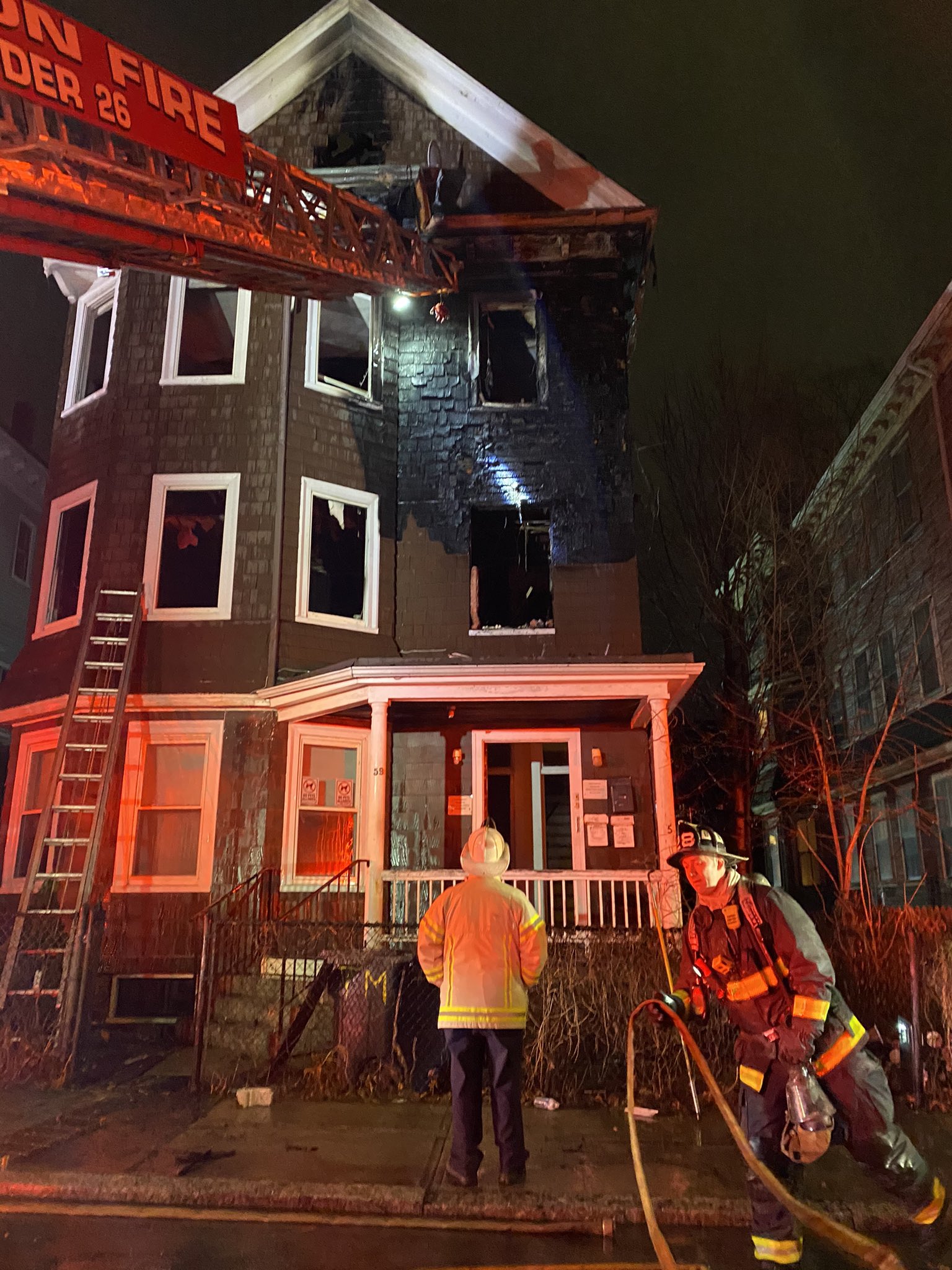 2-alarm fire in Boston displaces 12 residents and dog, injures person ...