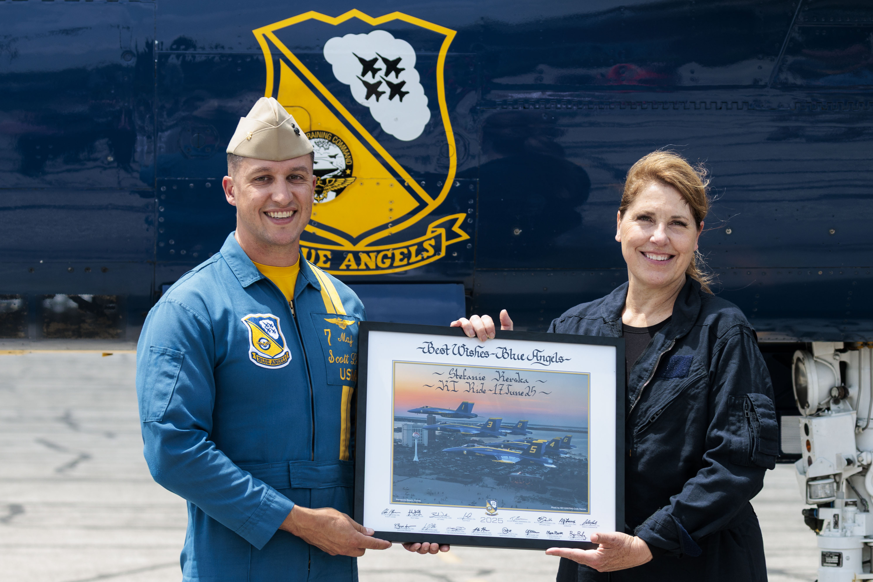 Pioneer swim coach rides along with U.S. Navy Blue Angels ahead of ...