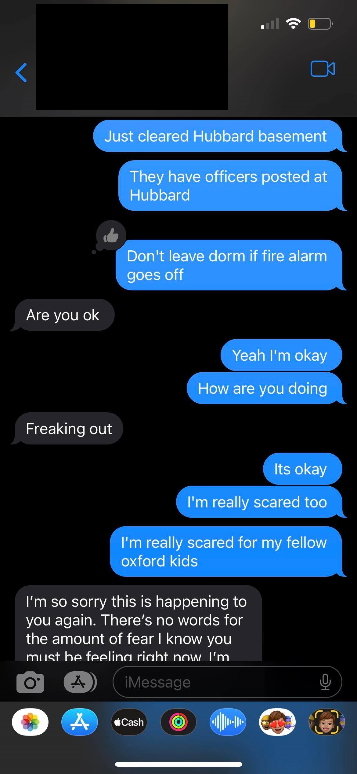 Emma Riddle texted her father, roommate and friend while hiding from ...