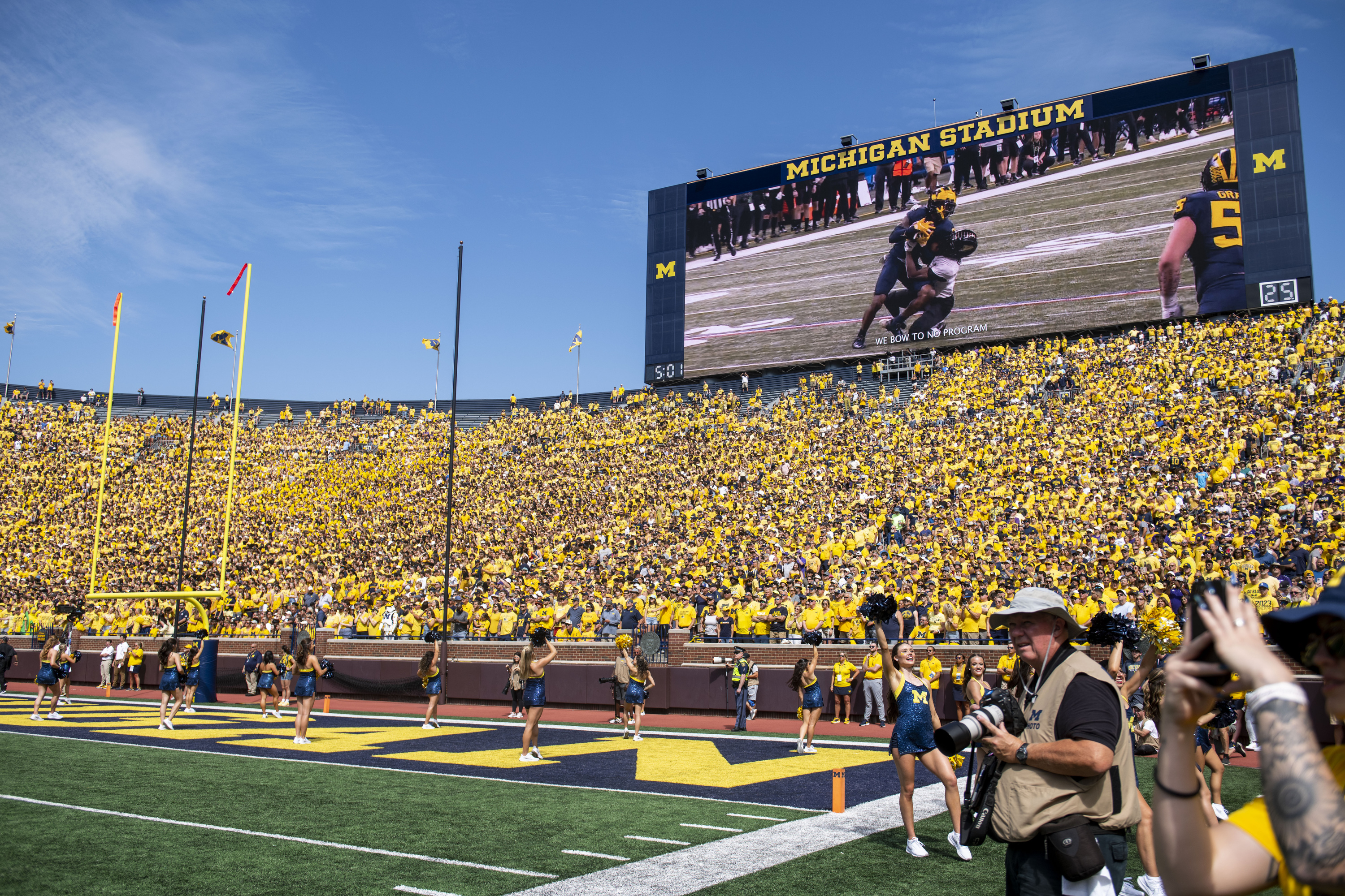 New scoreboards and LED lighting illuminate first Michigan home game of ...