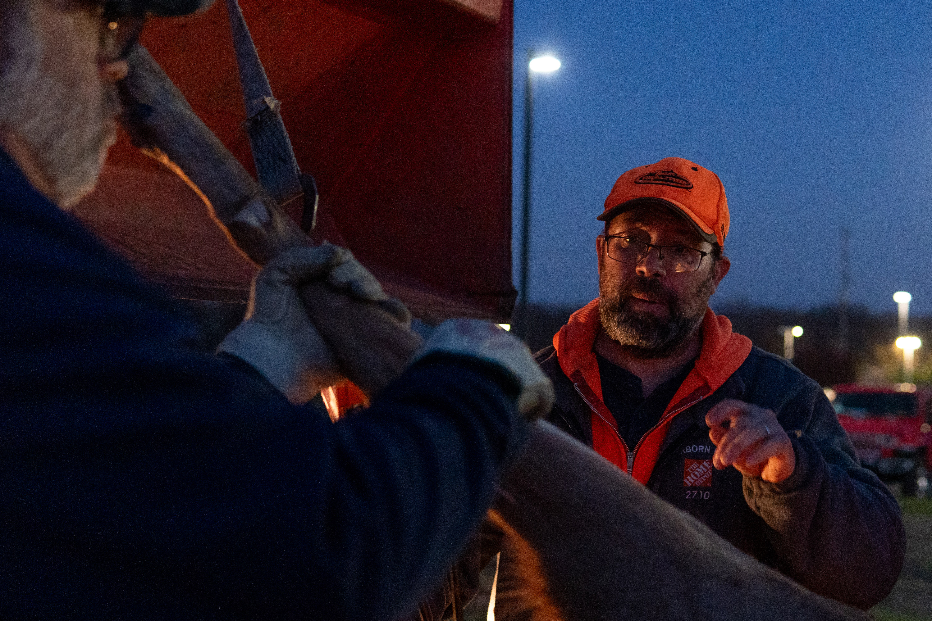 Hunters make their way to the buck poles on opening day - mlive.com