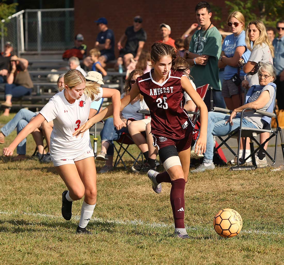 Frontier vs Amherst girls Soccer 9/4/25 - masslive.com