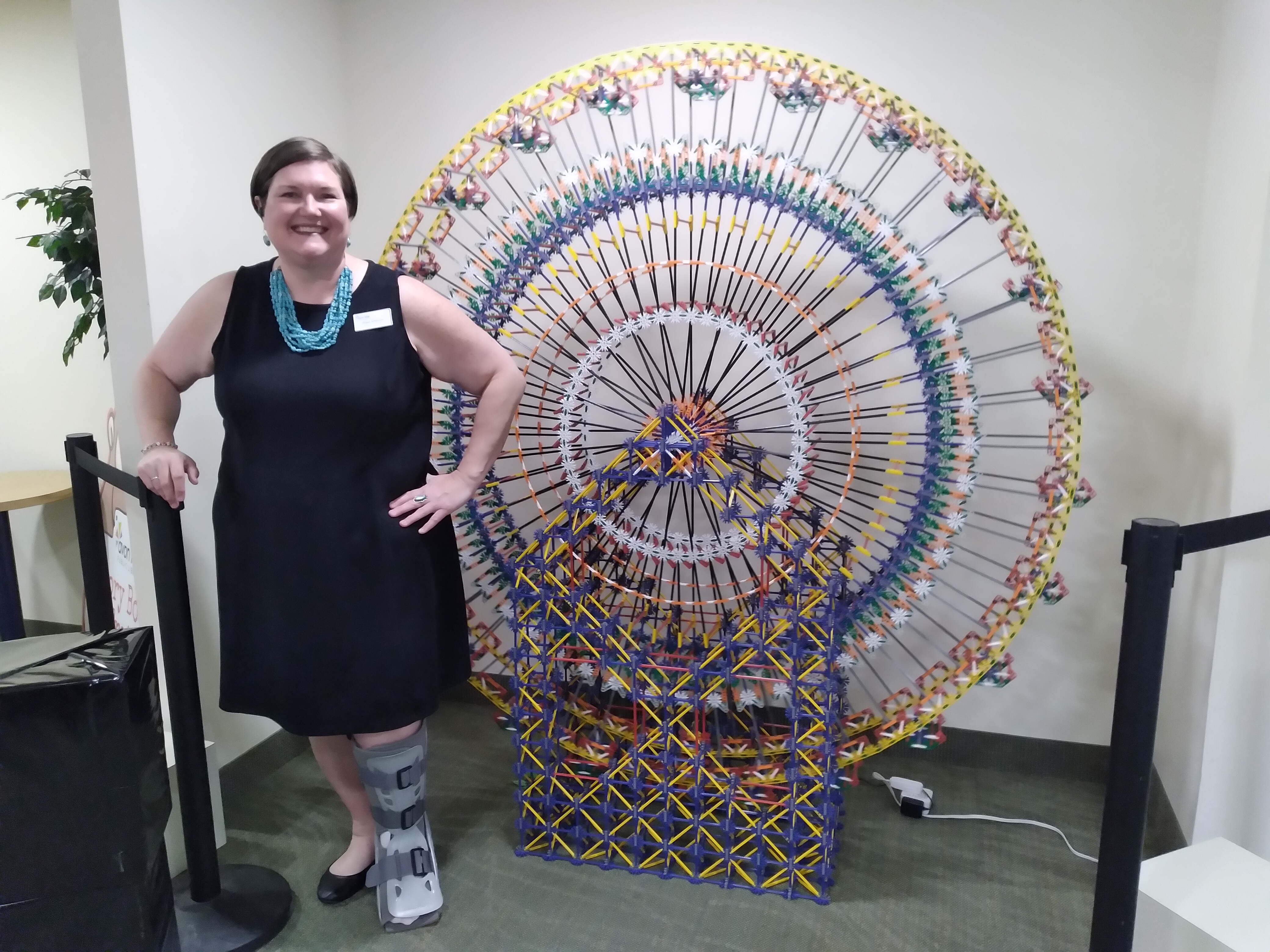 Avon resident K nex with kids by donating 6 foot tall Ferris wheel to Avon Lake Library cleveland
