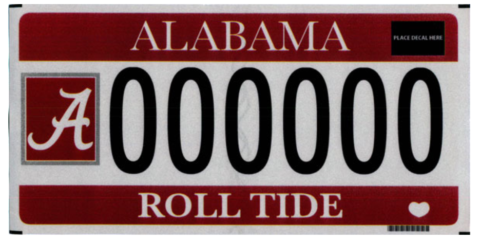 Most popular license plates in Alabama - al.com