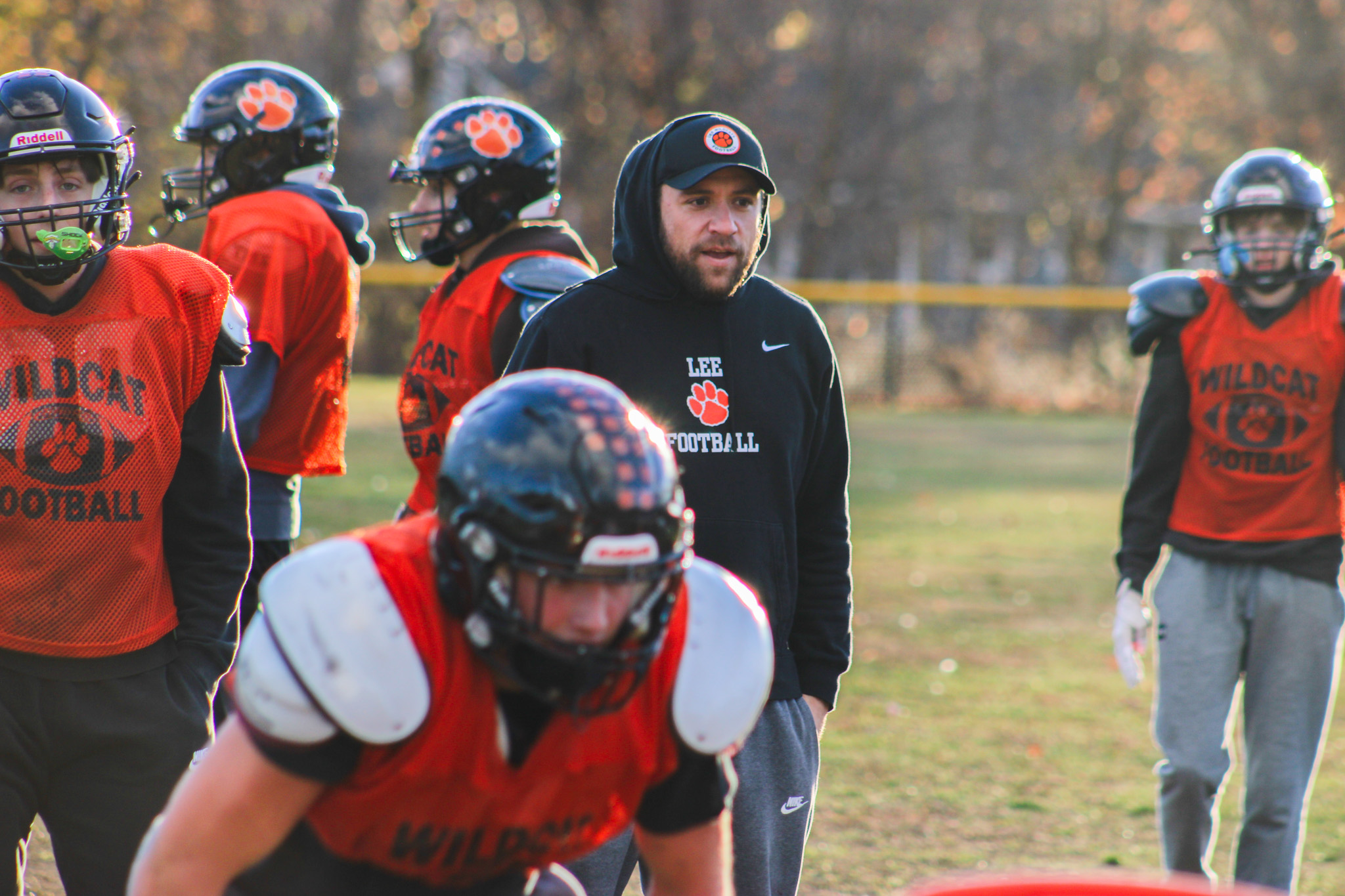 Tom Salinetti, Head Coach of the Lee High School football team ...