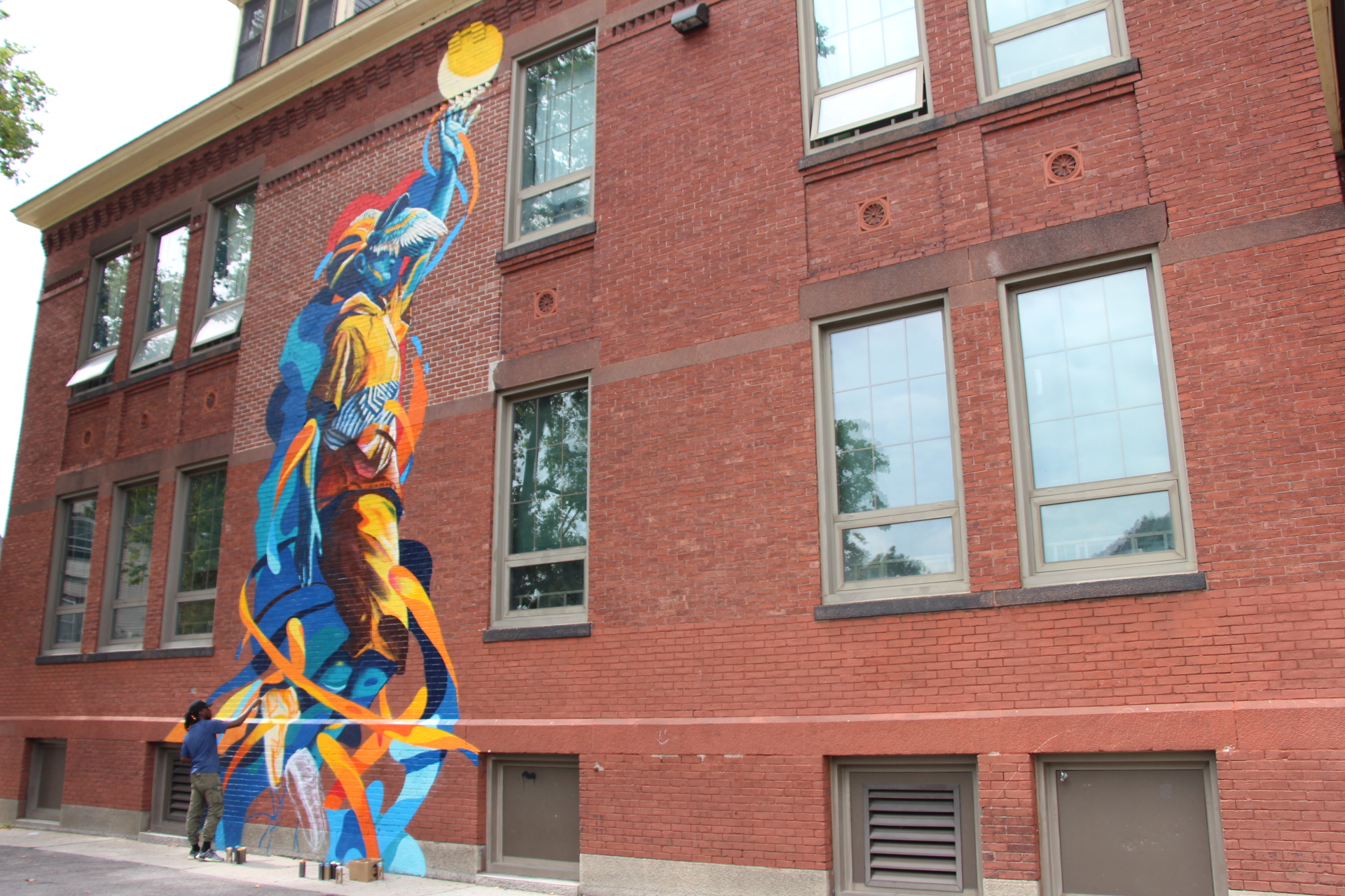 Murals from POW WOW Worcester 2021 encourage children to reach for ...