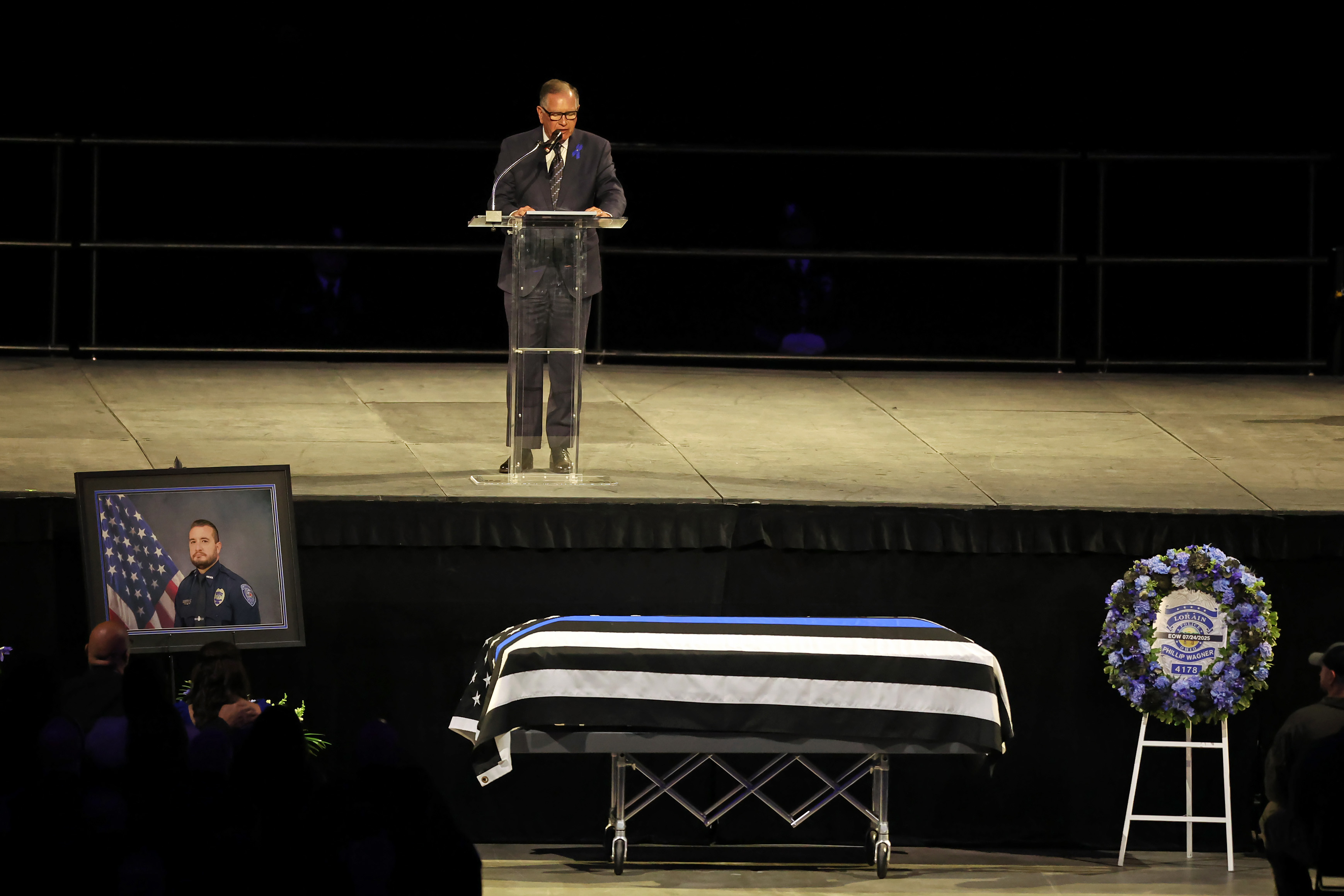 Funeral procession and service for Lorain police officer Phillip Wagner ...