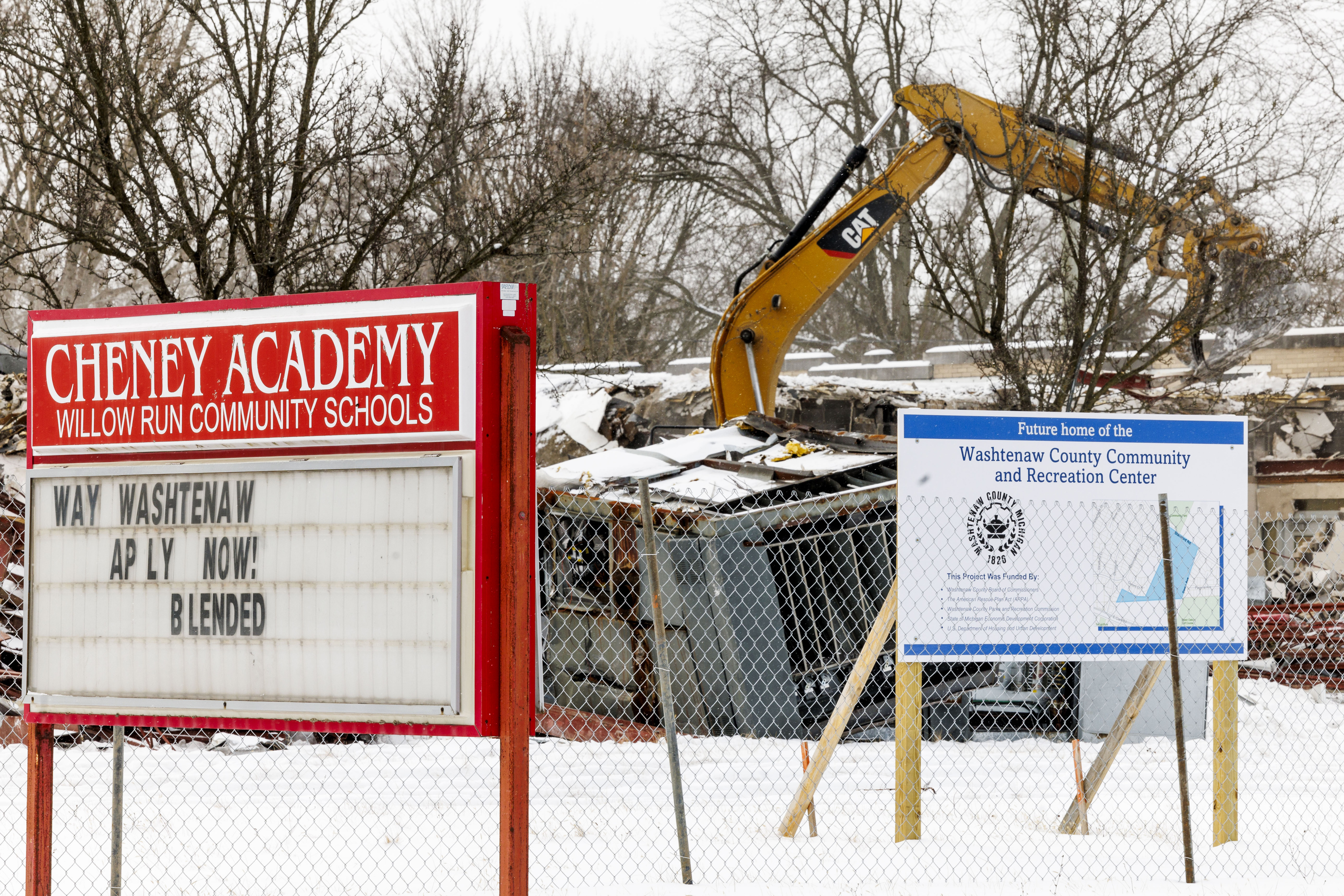 Cheney Elementary School demolition begins in Superior Township - mlive.com