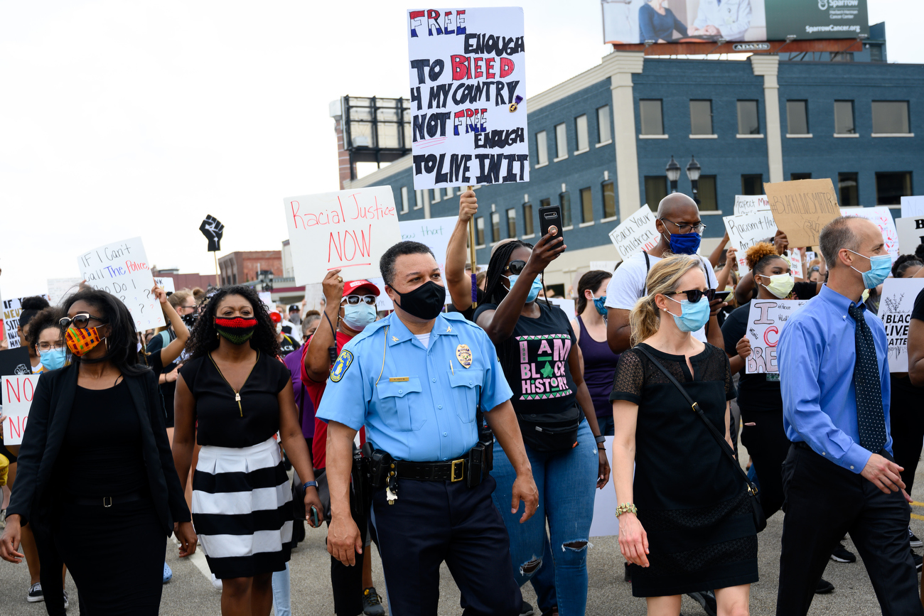 NAACP leads march in Lansing, rally on steps of Michigan capitol ...