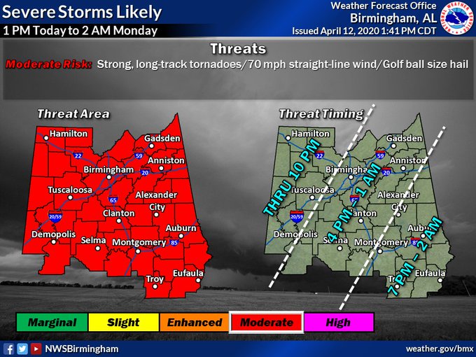 Outbreak of severe storms expected today in Alabama - al.com