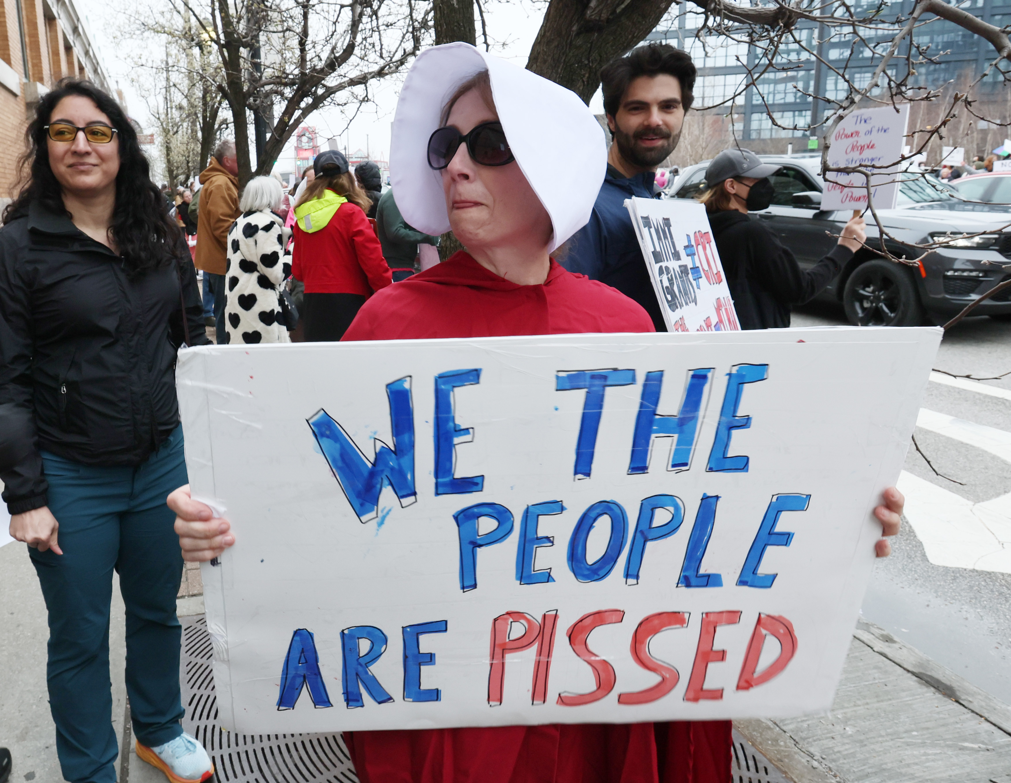 "Hands Off" protest against President Trump policies at West Side ...