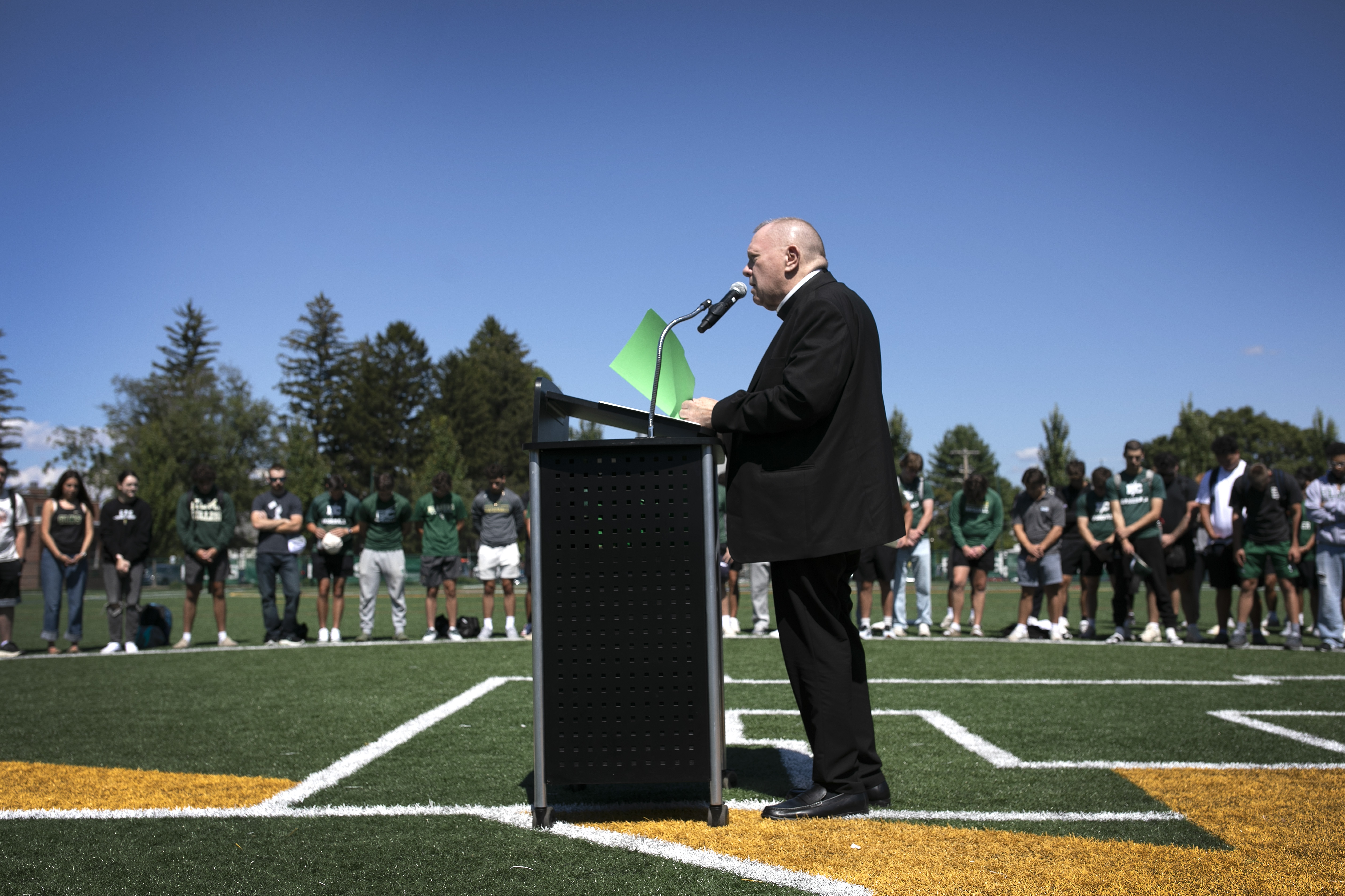 The blessing of the athletes at Elms College - masslive.com
