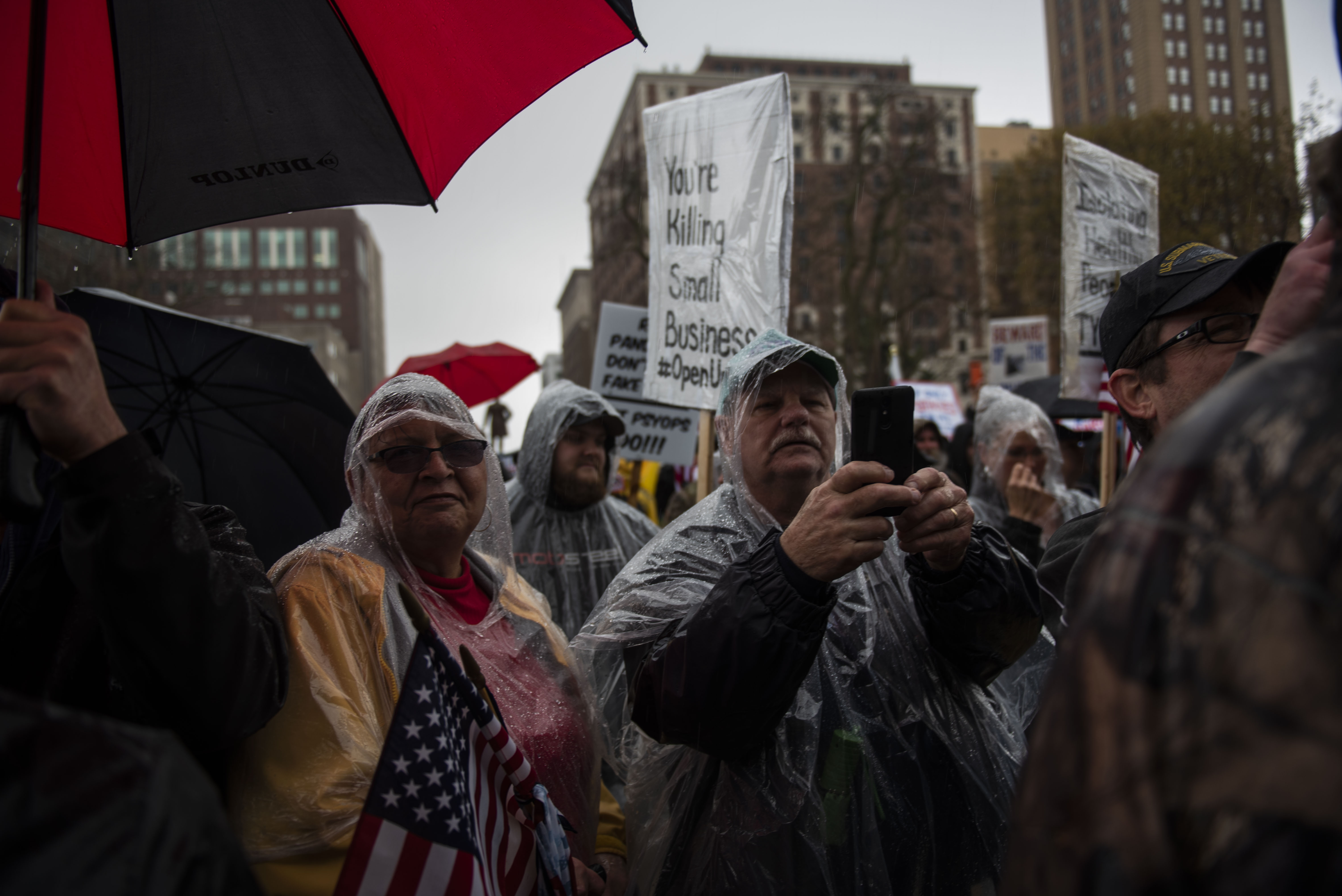 Protesters congregate at Michigan Capitol in rally against stay-home ...
