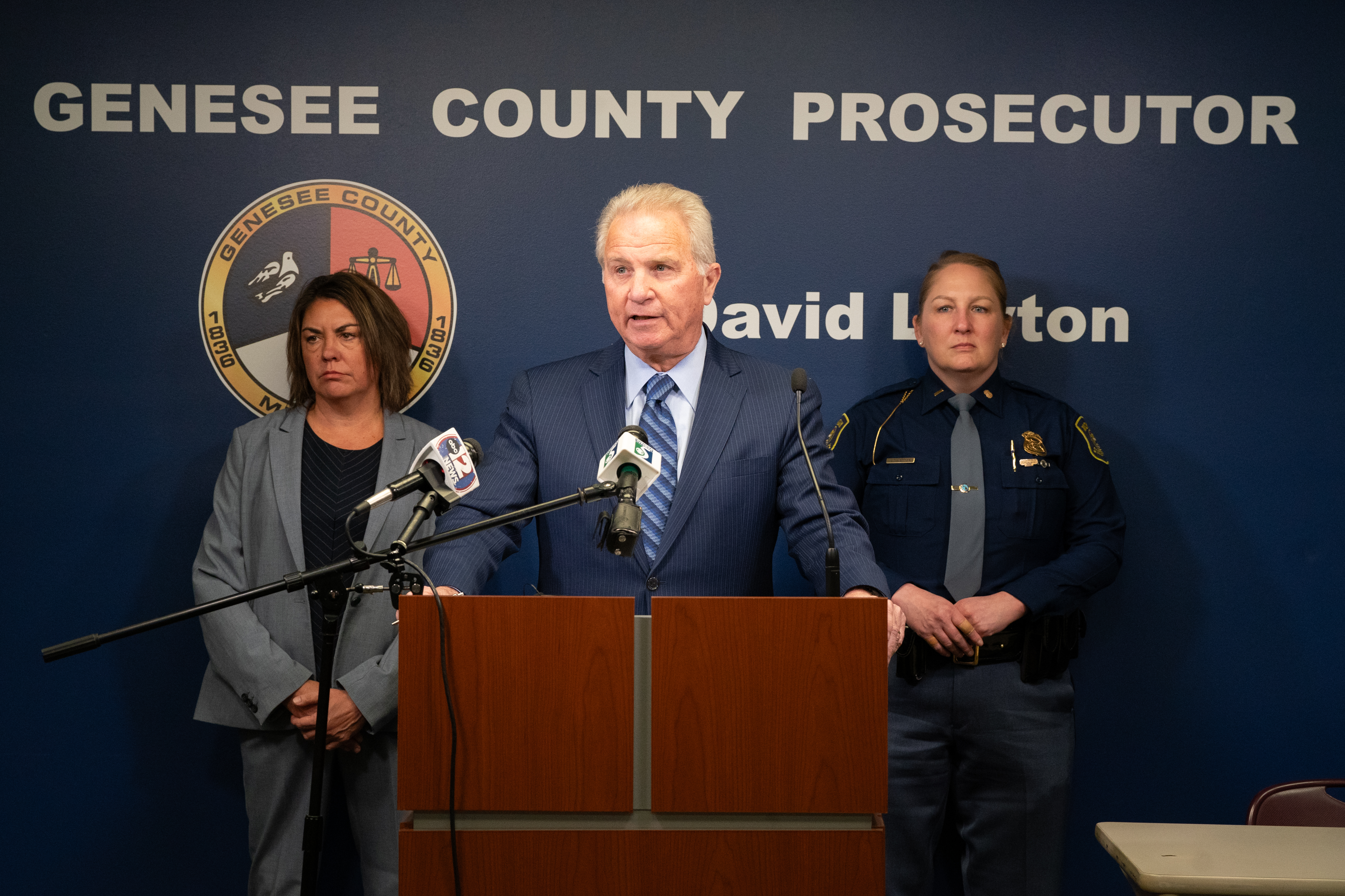 Press conference to announce criminal charges filed against a Flint ...