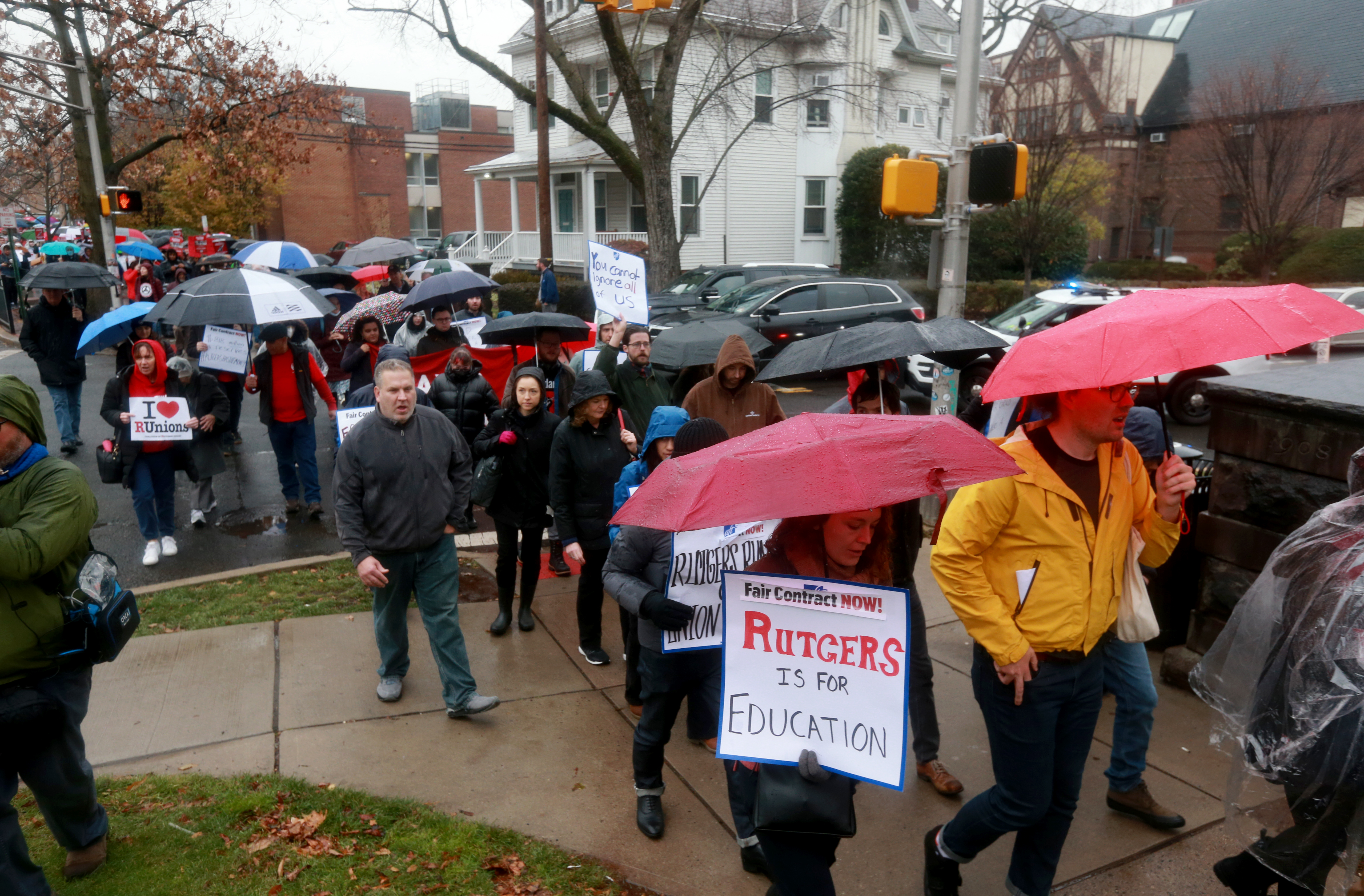 Unions protest at Rutgers University - nj.com