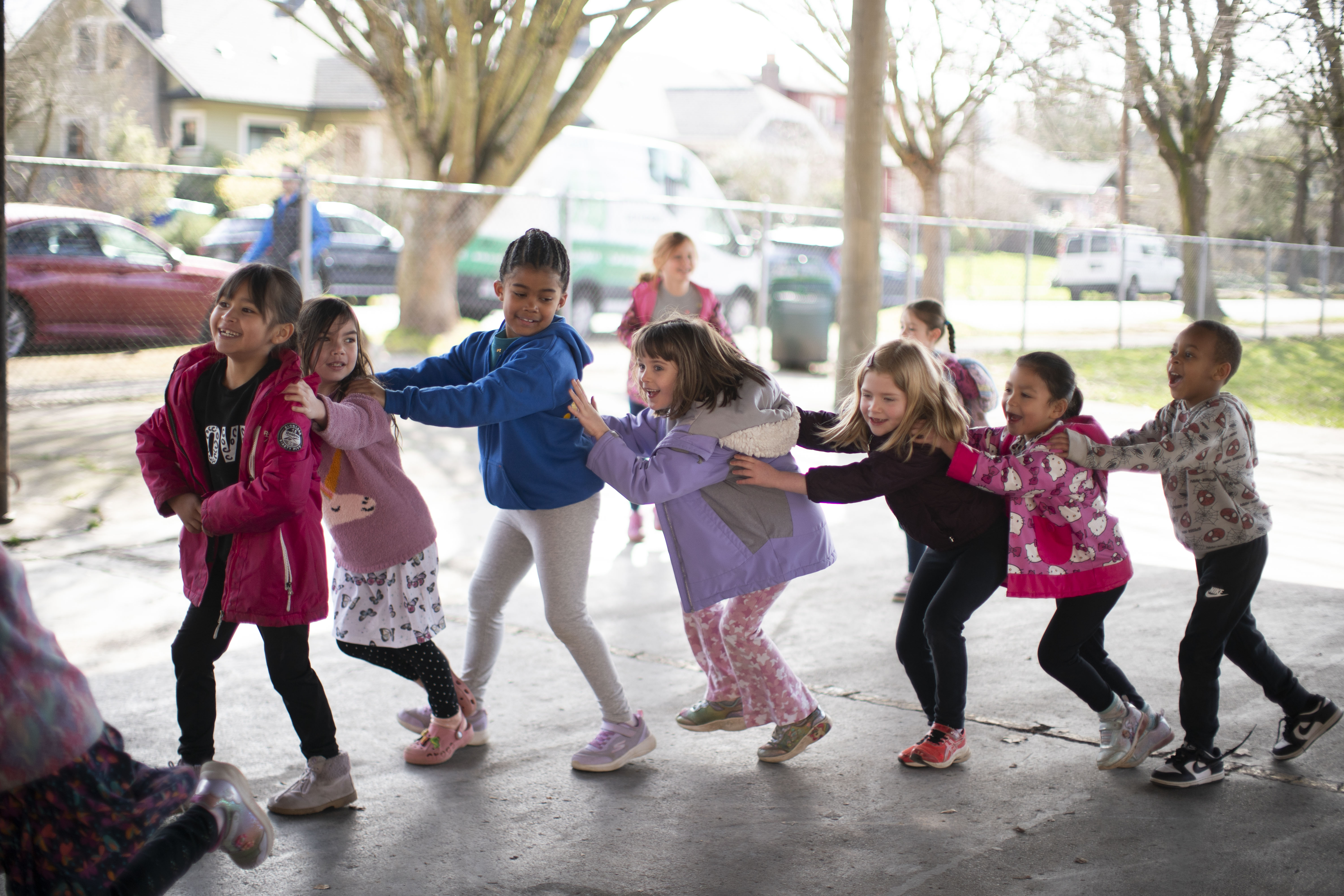 Outdoor dance party at Sabin Elementary School in Northeast Portland ...