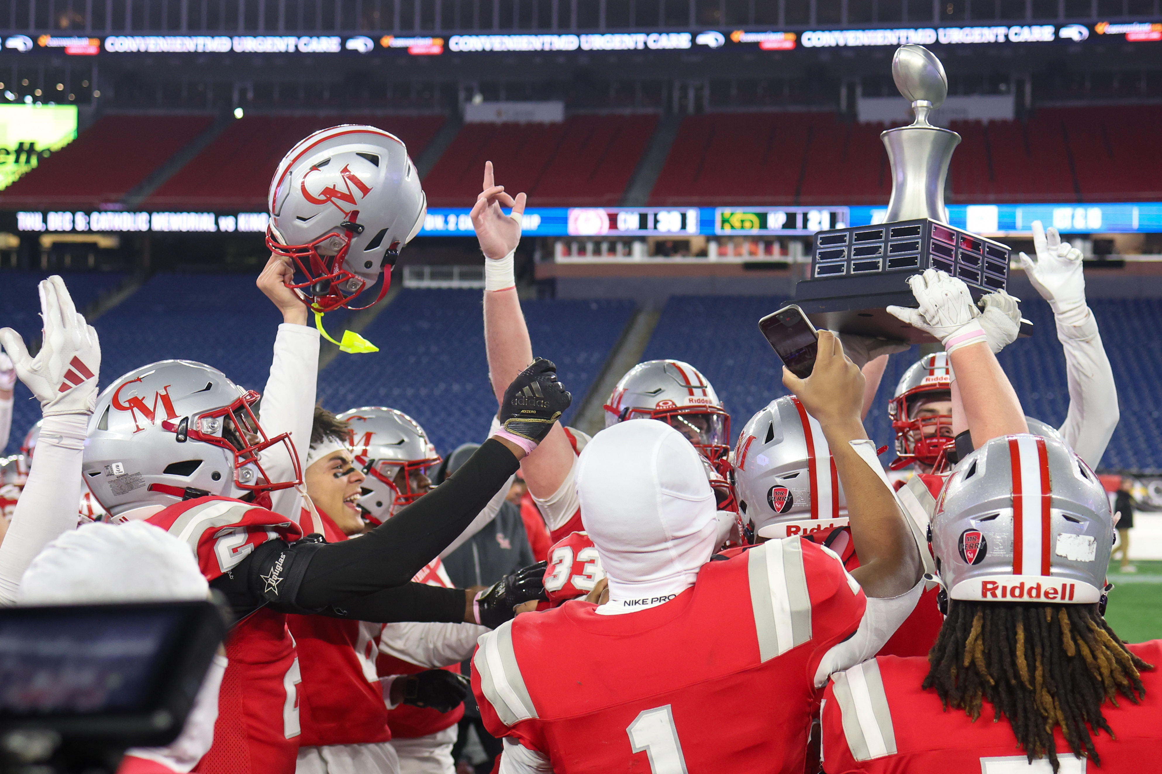 MIAA Div. 2 state championship football Catholic Memorial vs. King ...