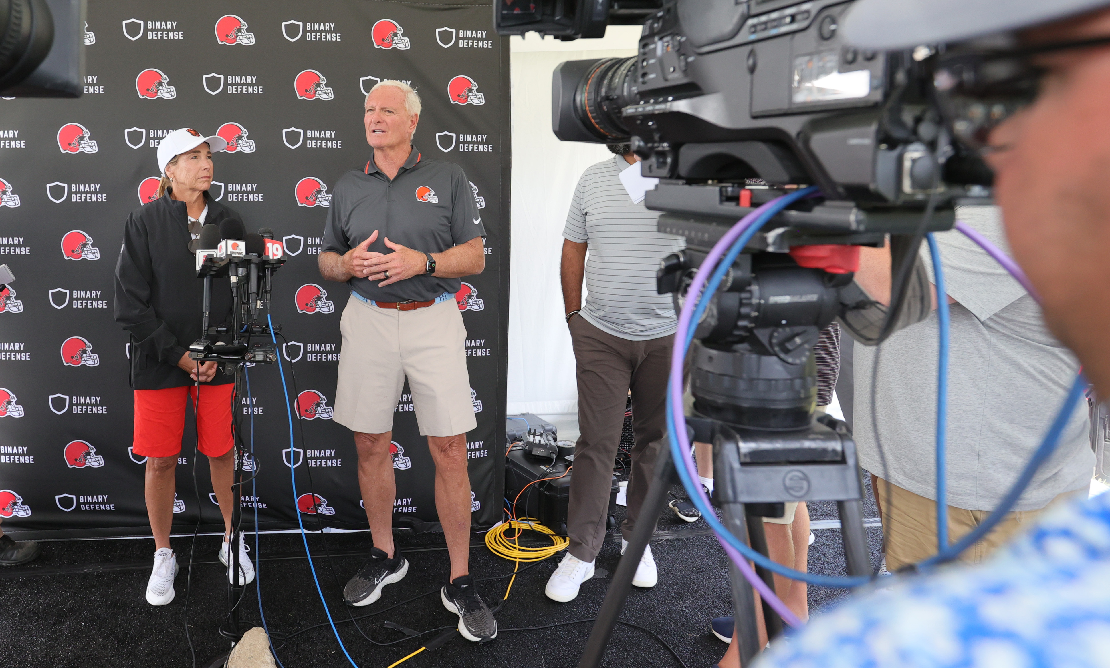 Jimmy and Dee Haslam hold annual training camp press conference, July ...