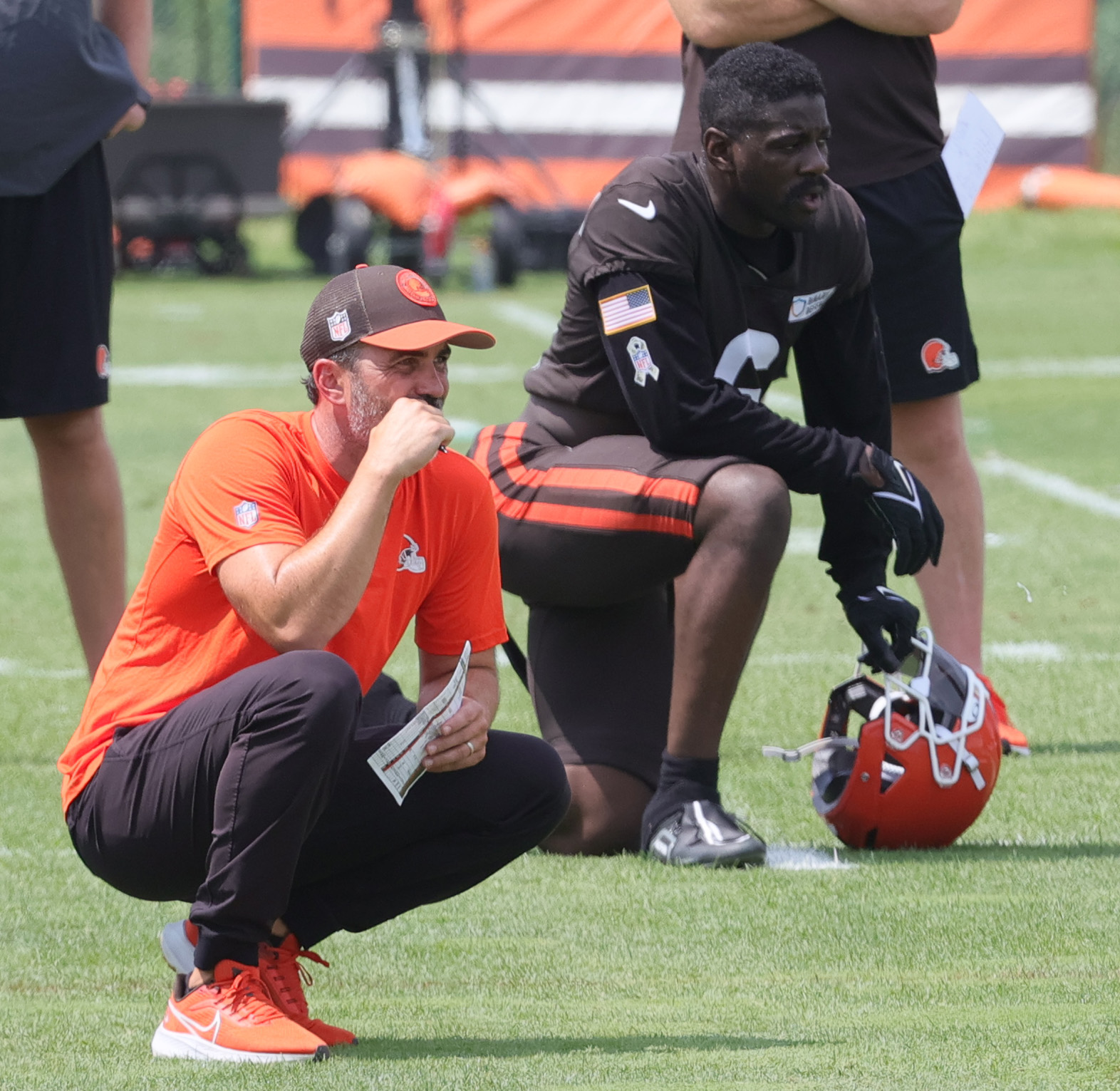 Cleveland Browns head coach Kevin Stefanski during training camp 2024 ...