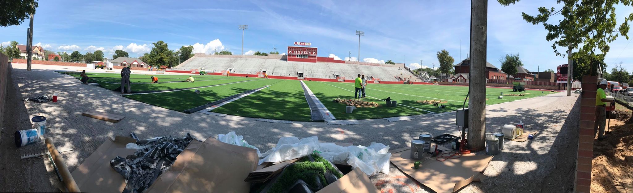 Local company DRC Enterprises installs AstroTurf at century-old Hackley ...