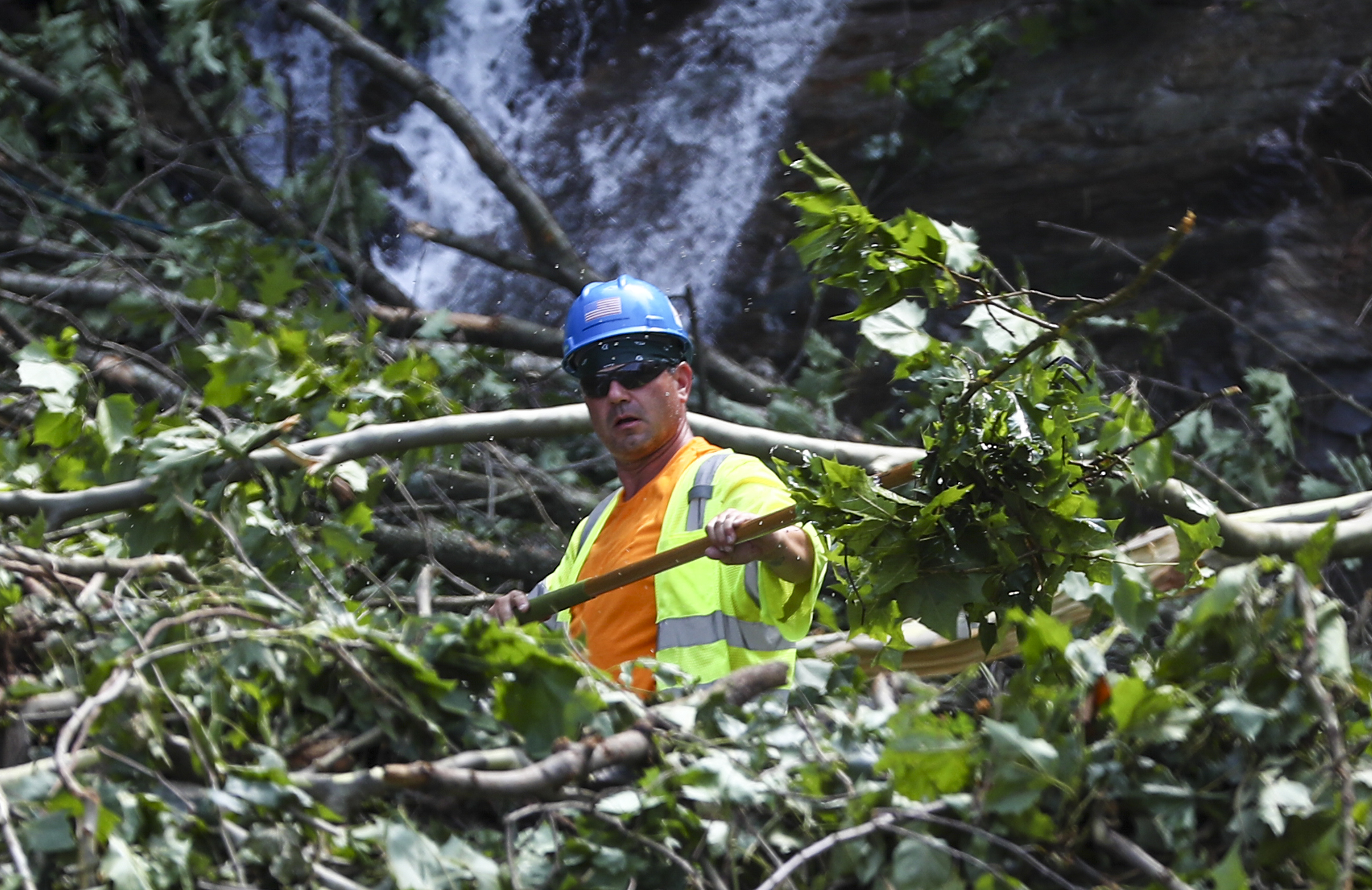 View of landslide over Route 46 in Warren County - nj.com