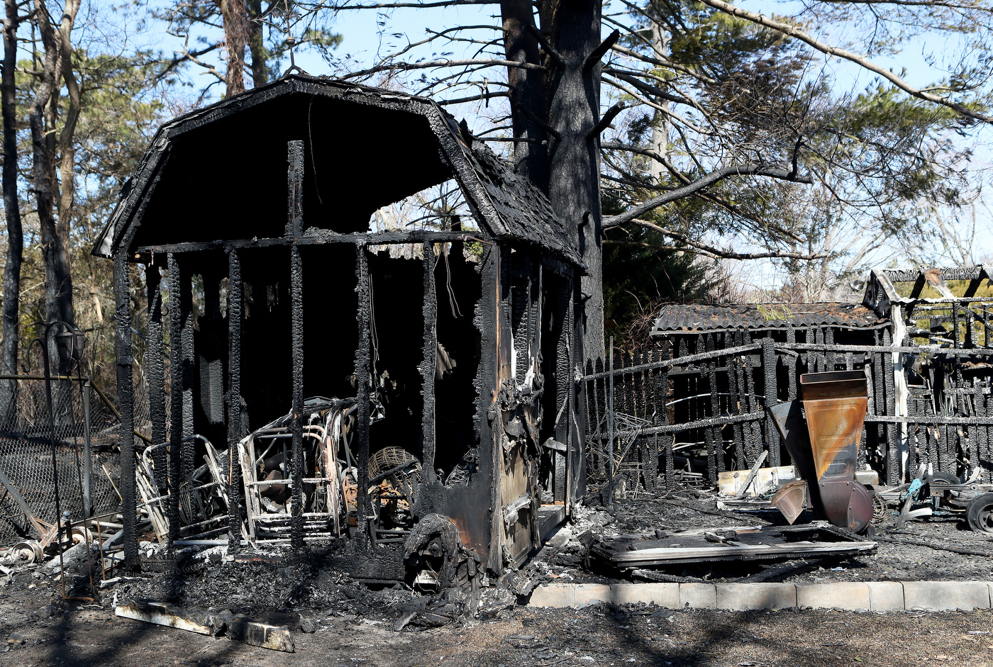 Damage from large brush fire in Brick and Lakewood, March 15, 2021 - nj.com