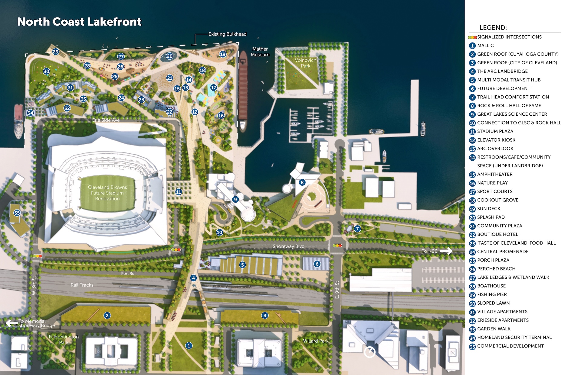 Latest plans for downtown Cleveland lakefront at 60% completion ...