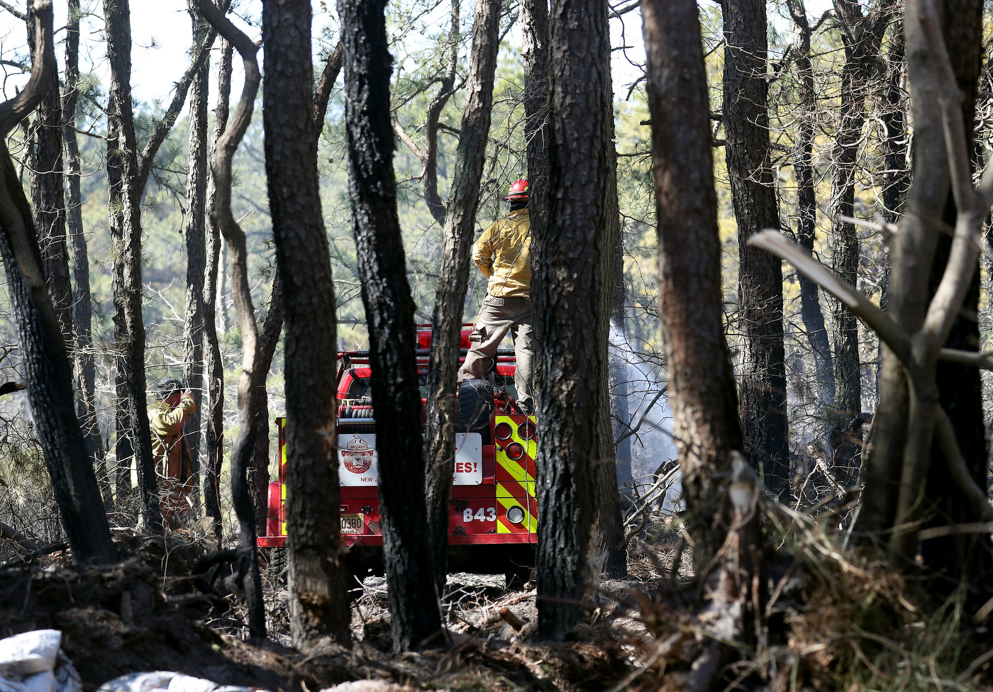 Damage from large brush fire in Brick and Lakewood, March 15, 2021 - nj.com