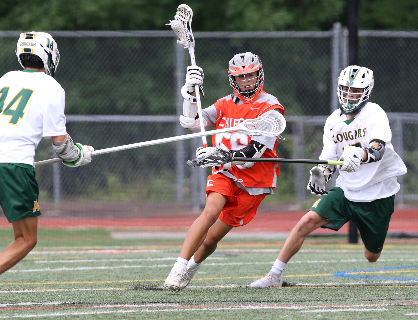 Montgomery defeats Cherokee in the boys lacrosse NJSIAA Tournament, Quarterfinal Round, South ...