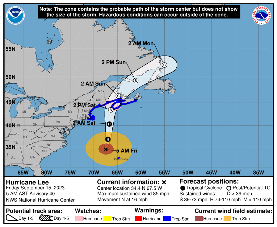 Hurricane Lee maps - masslive.com