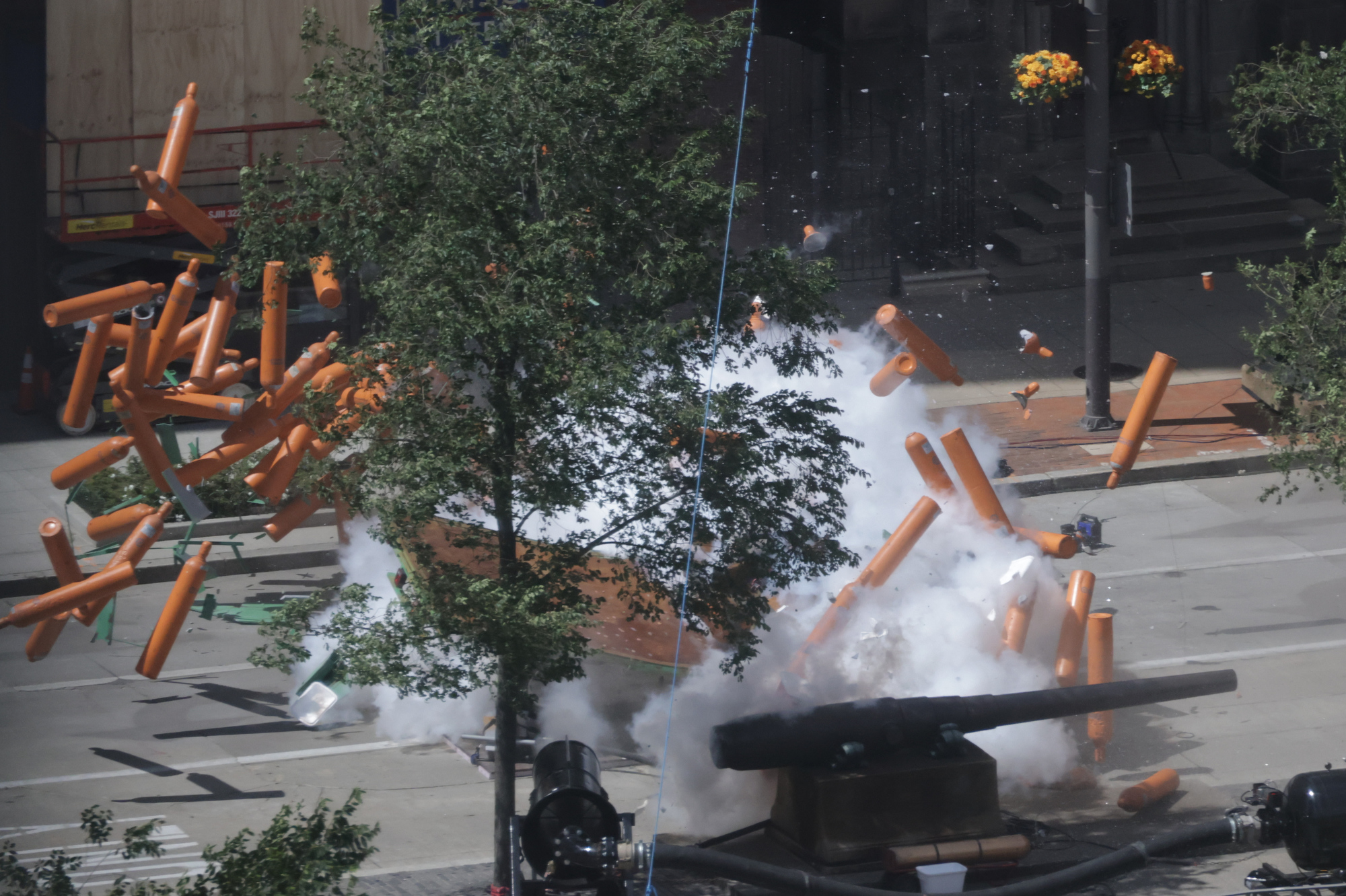 Superman movie resumes at Cleveland’s Public Square, July 2, 2024 ...