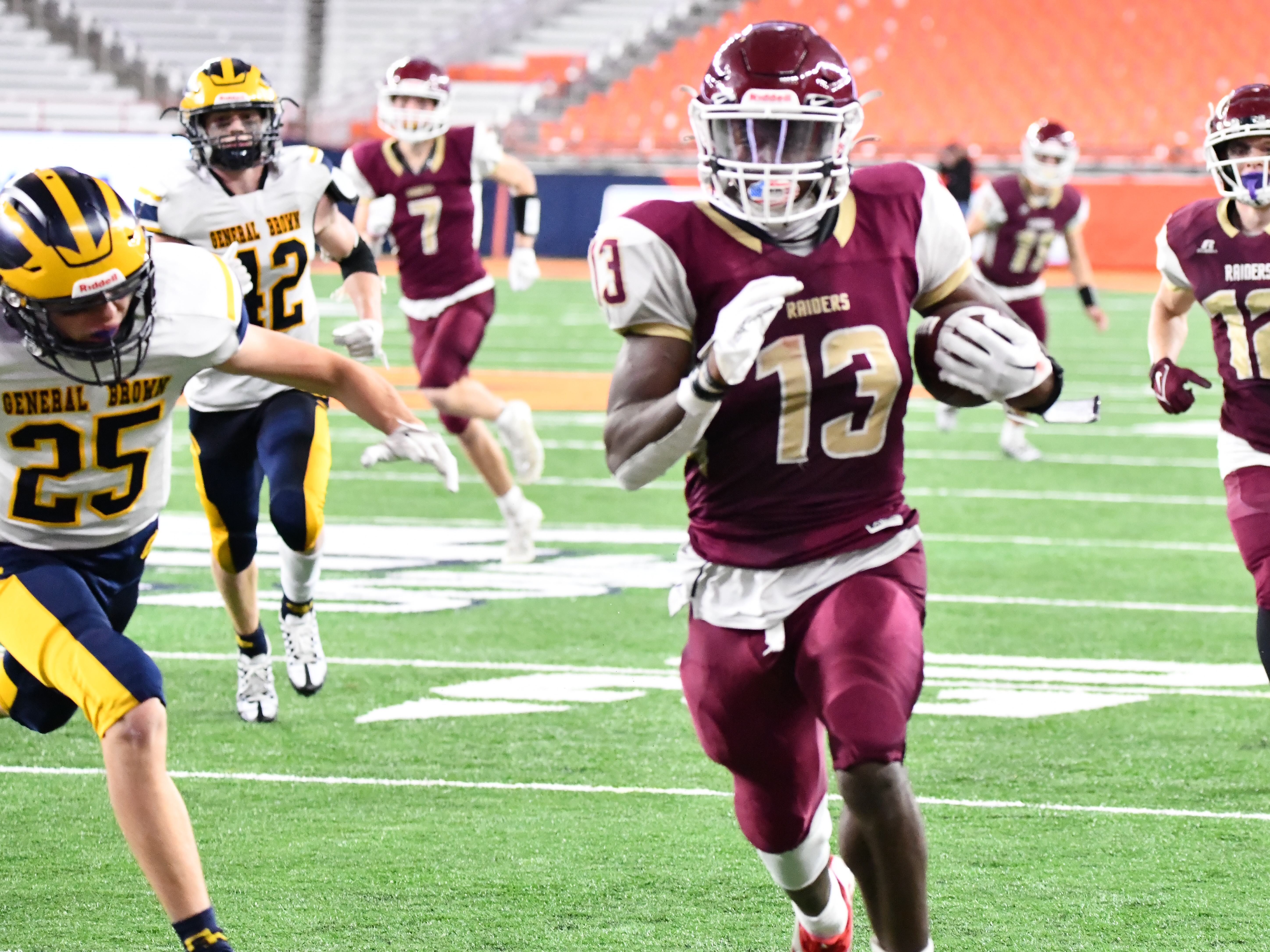 General Brown vs James I. O'Neill in state football championship game ...