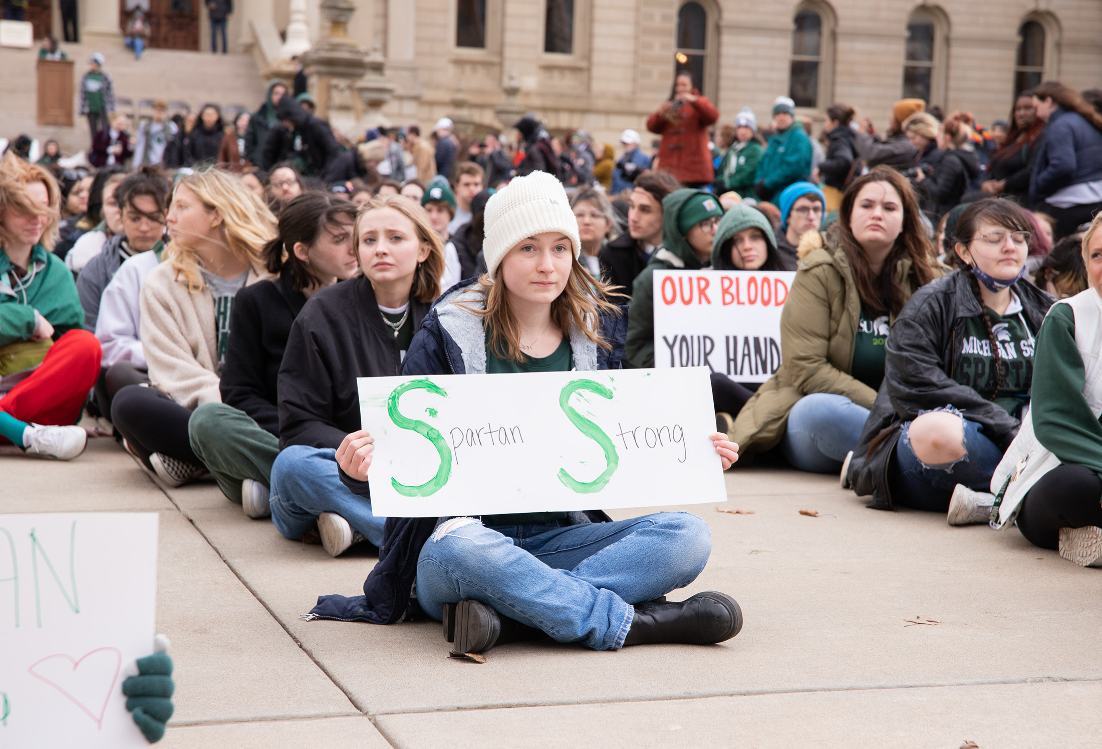 Michigan State students protest gun violence at state capitol - mlive.com