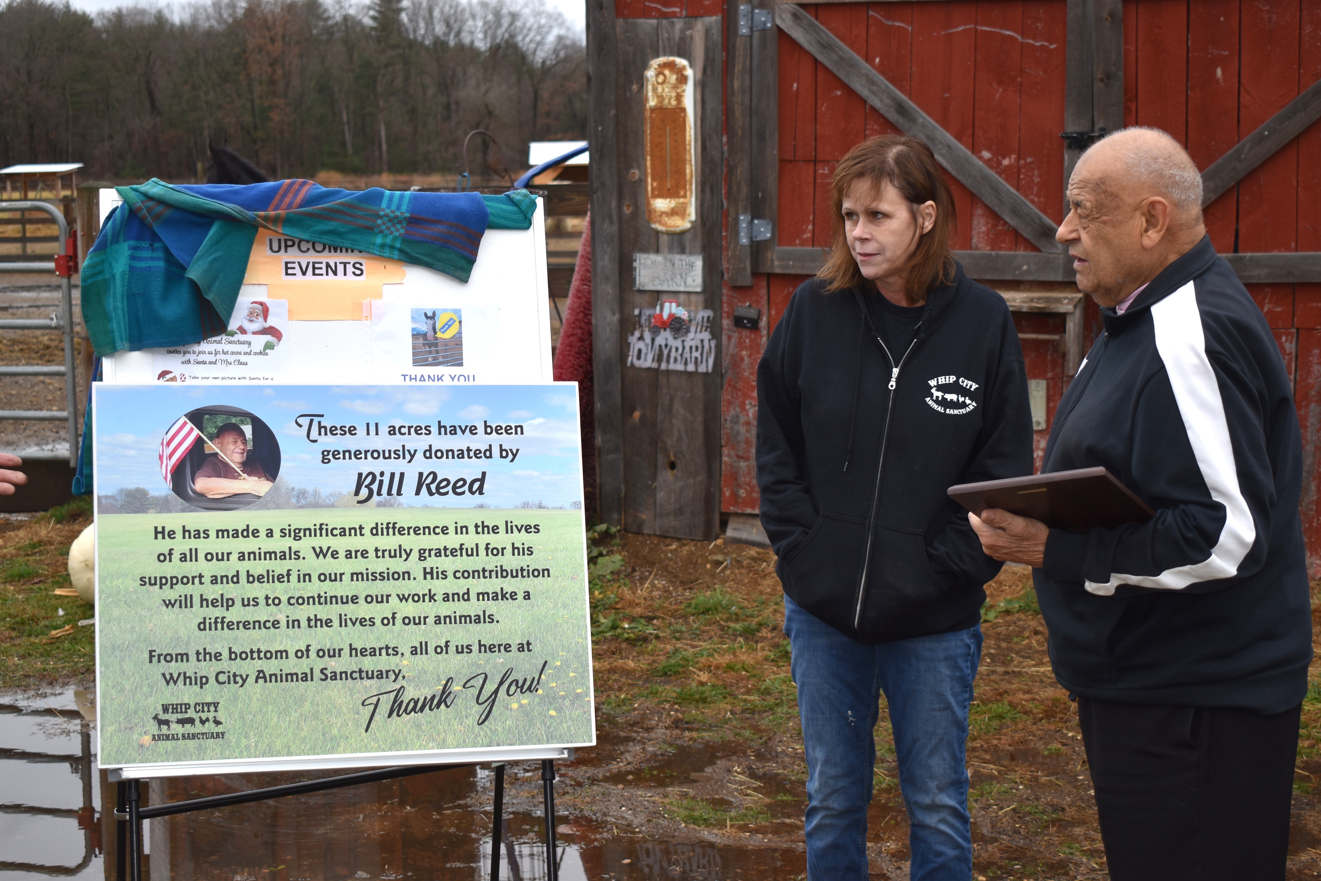 Whip City Animal Sanctuary honors William Reed for land donation ...