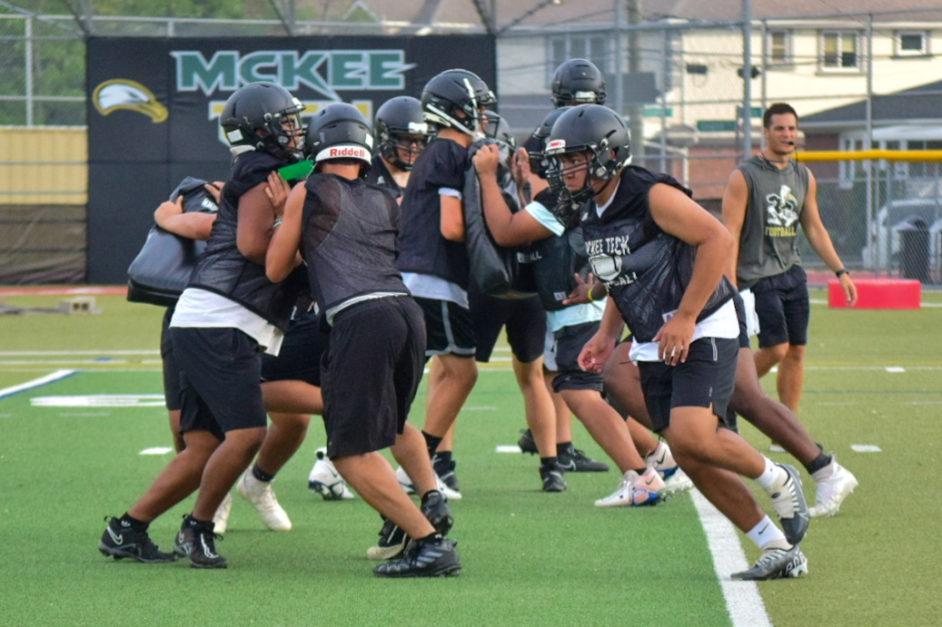 McKee/S.I. Tech starts football workouts with a bang - silive.com
