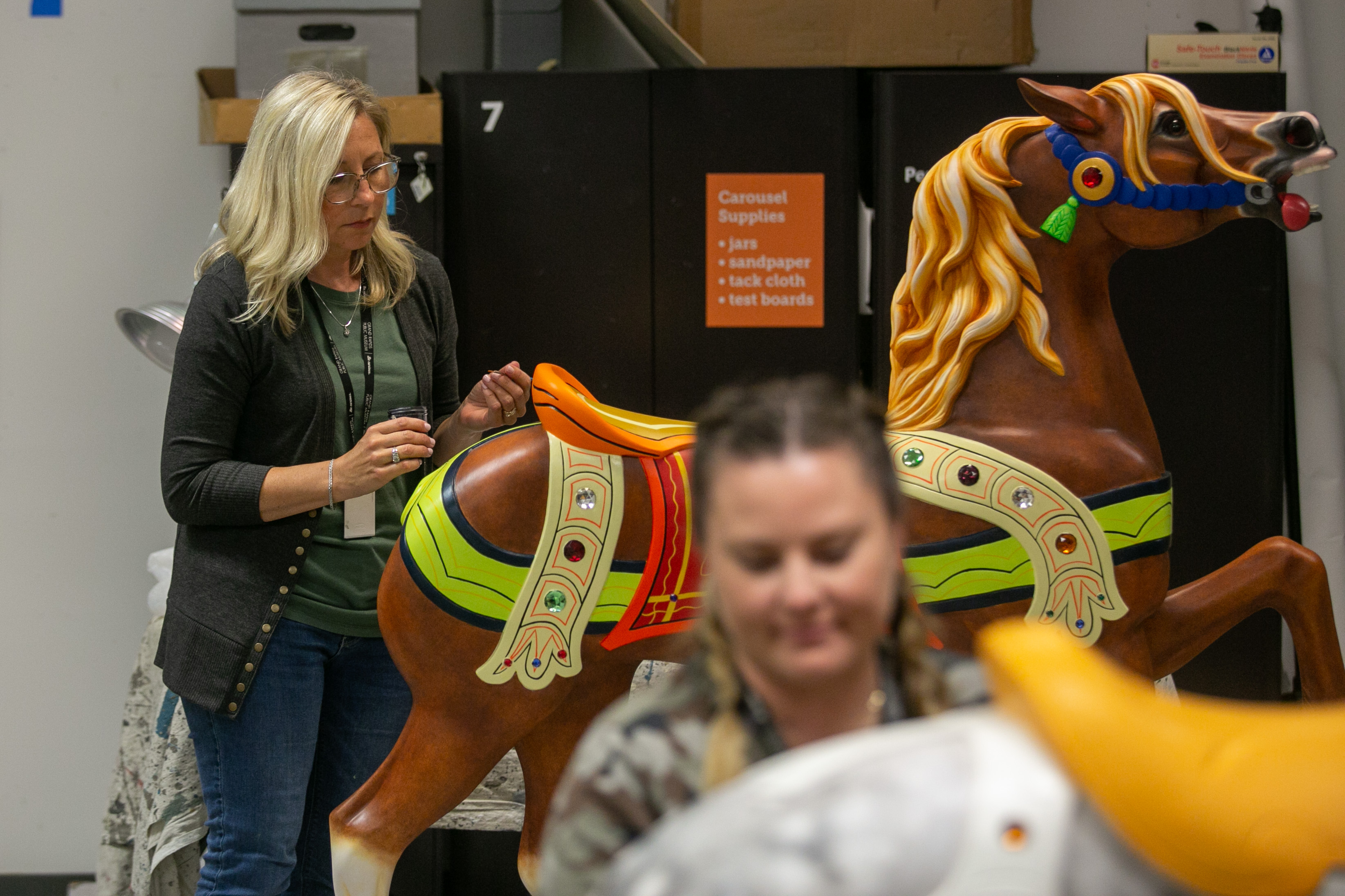 Behind the scenes of Grand Rapids Public Museum's carousel animal ...