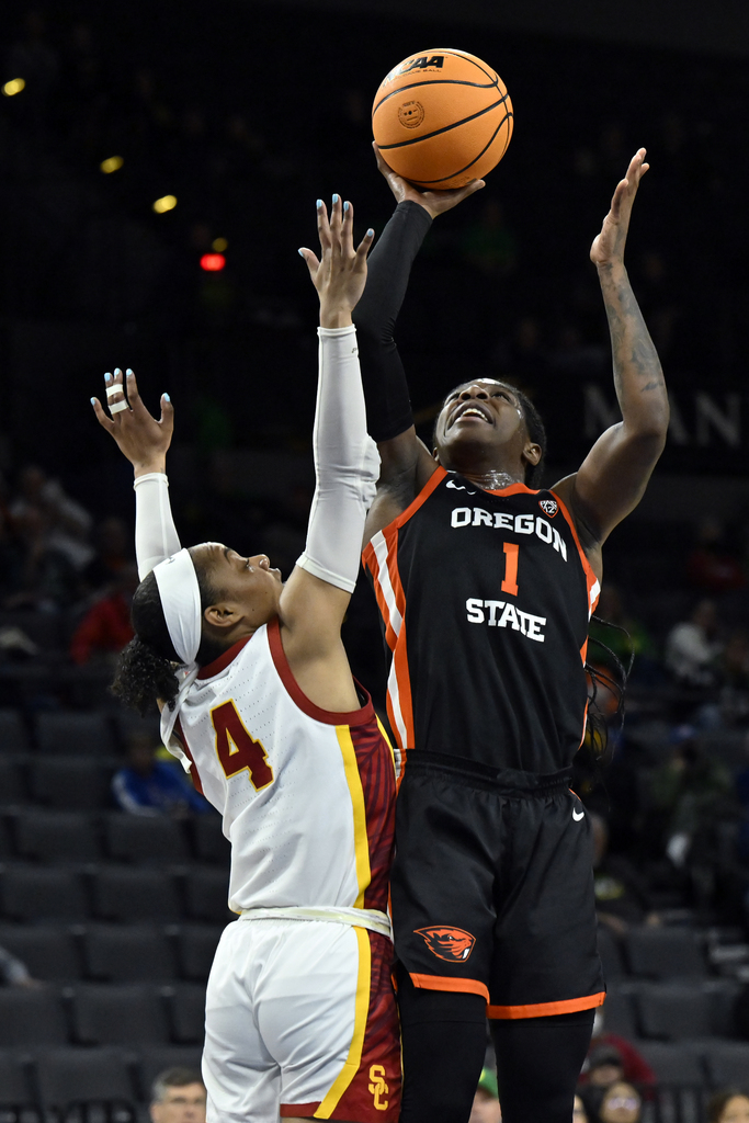 Oregon State vs. USC at Pac-12 women's basketball tournament ...