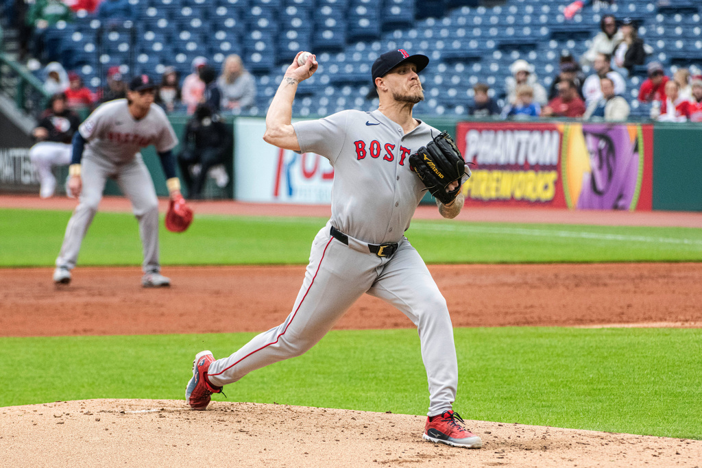 Cleveland Guardians vs. Boston Red Sox in game one of a double header ...
