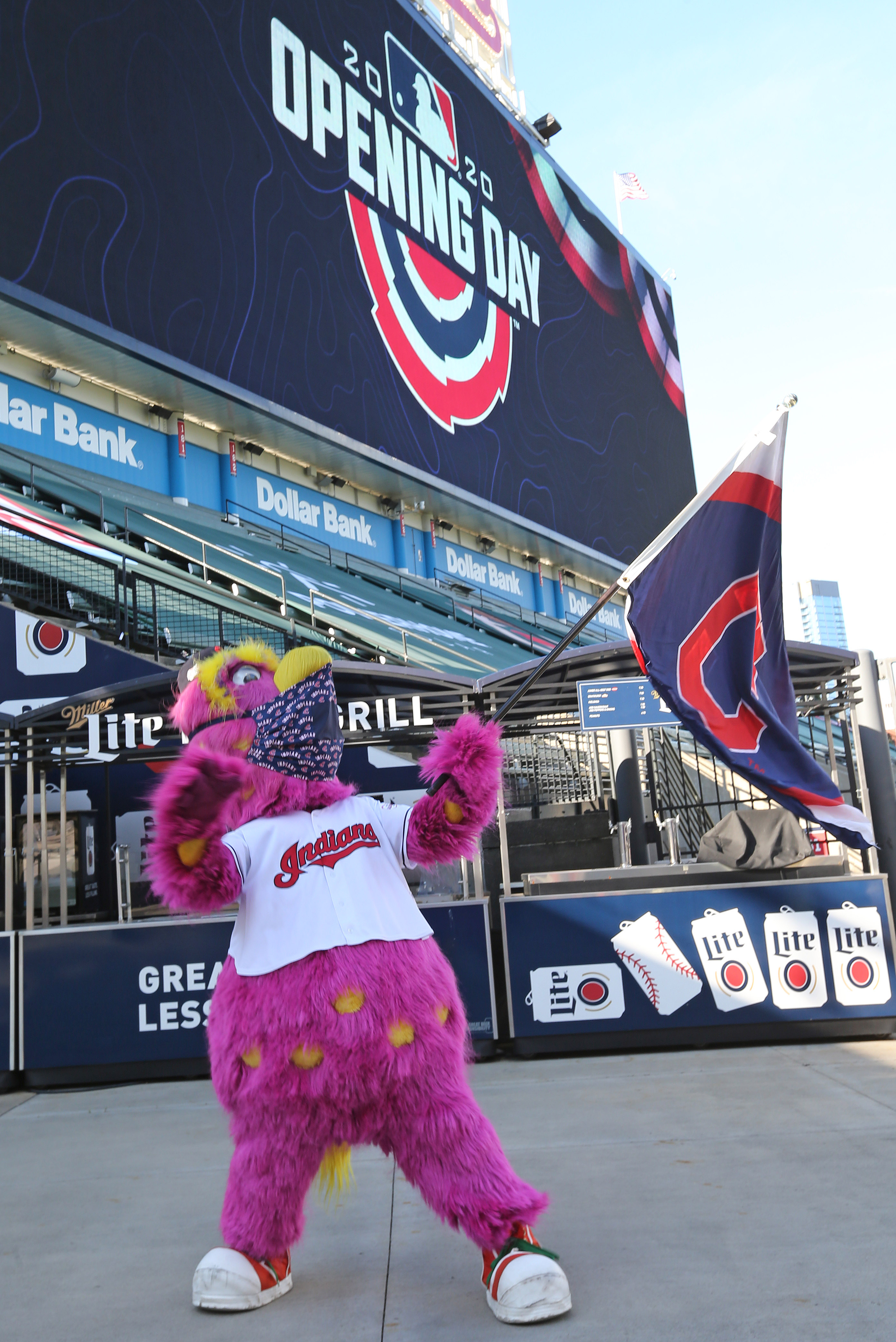 Cleveland Indians home opener against the Kansas City Royals, July 24 ...