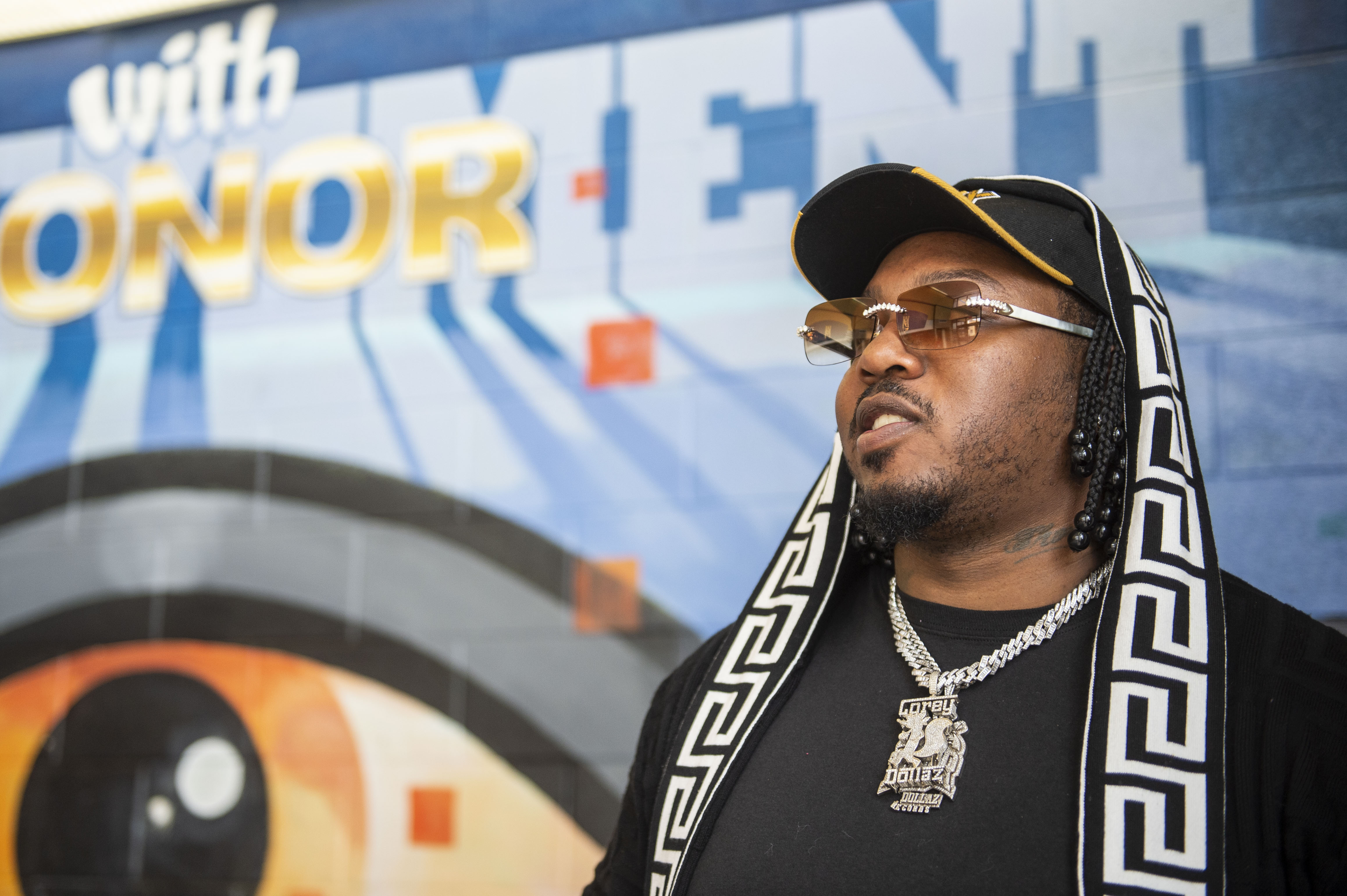 Rapper Corey "Corey Dollaz" Davis gives back to Arthur Hill High School ...