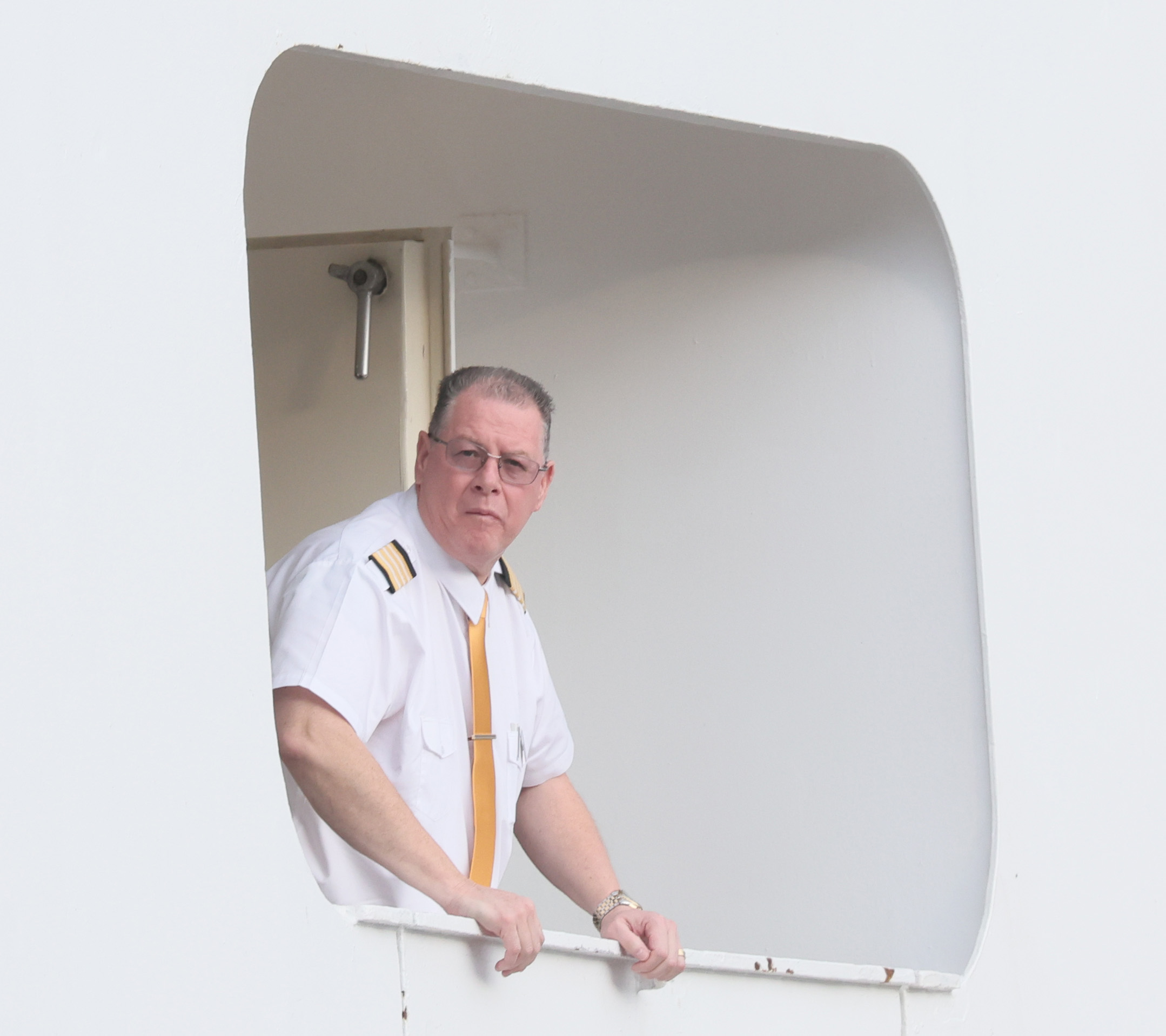 Cruise ship Victory I docks at the Port of Cleveland, April 29, 2025 ...