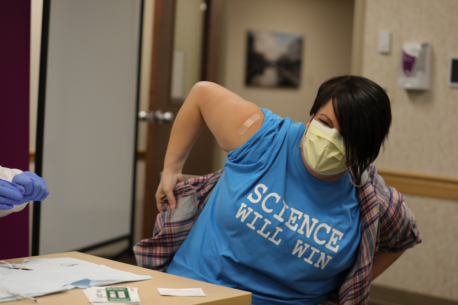 Second dosage of the Pfizer vaccine administered at Bronson Hospital ...