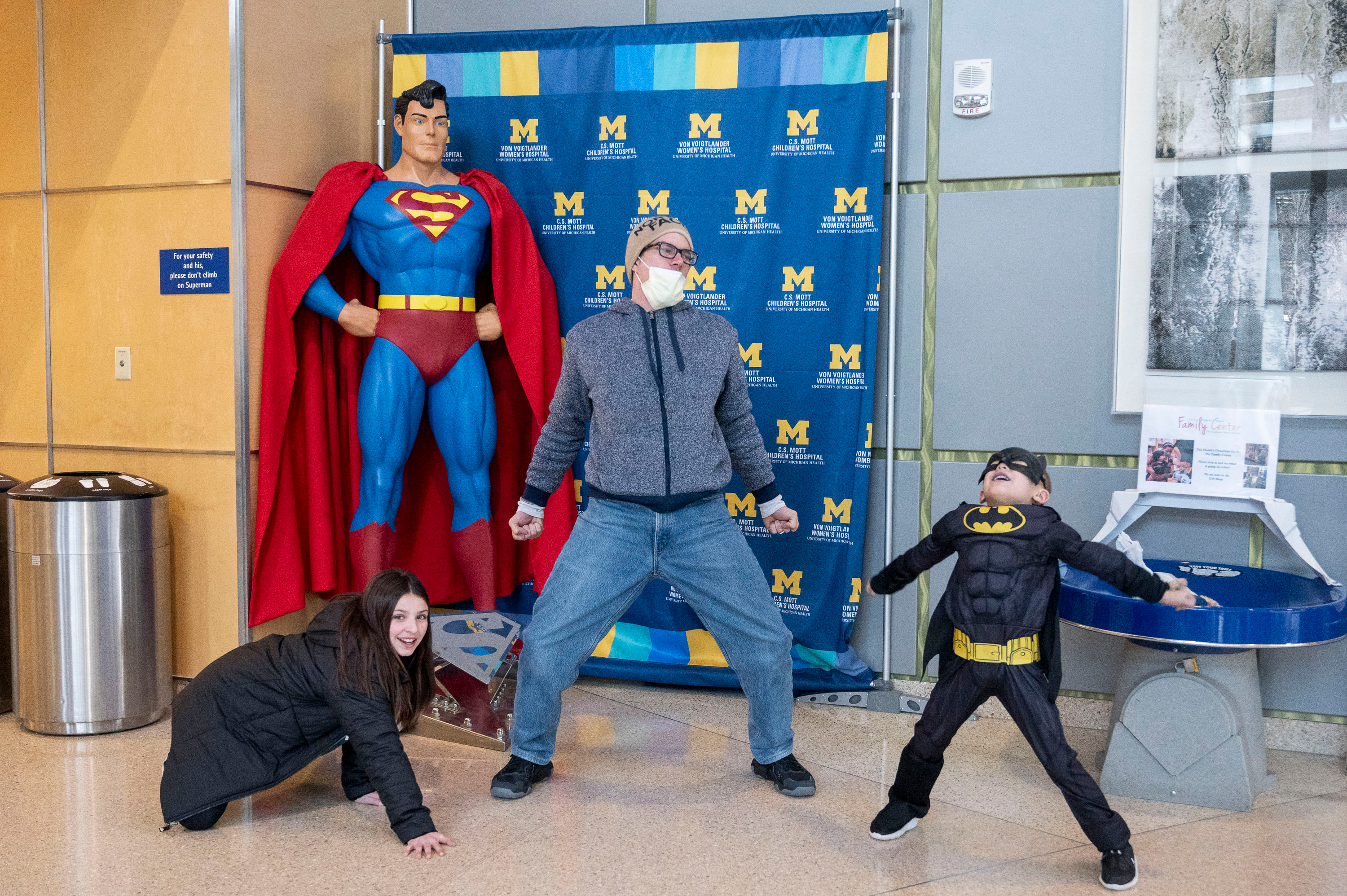 5-year-old Grayson Johnson brings superhero outfits, enthusiasm to C.S ...
