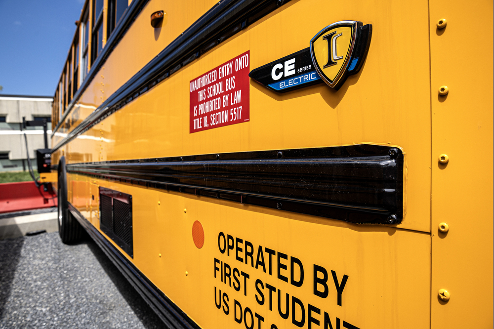 Electric school buses unveiled at Steelton-Highspire School District ...