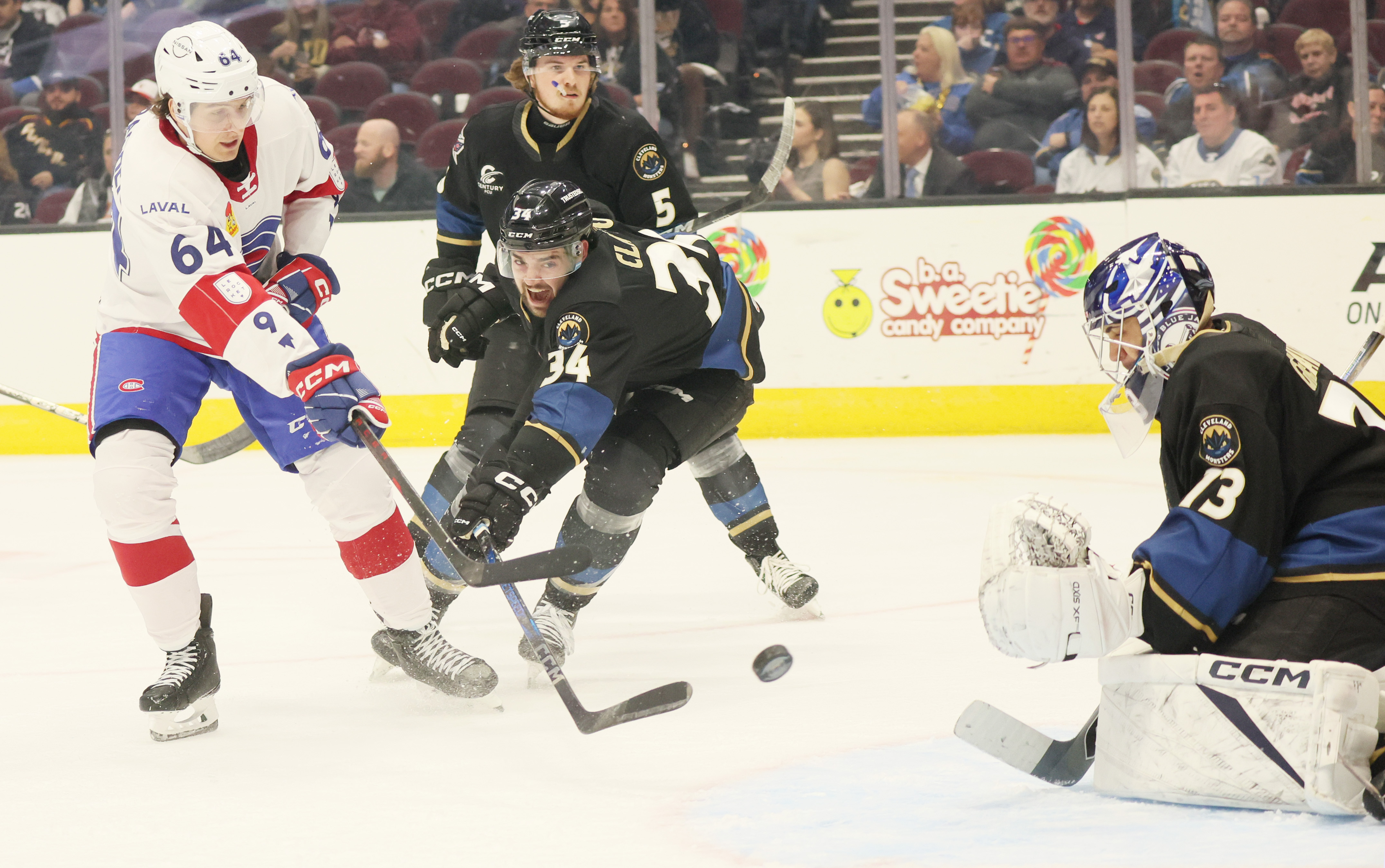 Cleveland Monsters vs. Laval Rocket in game 1 of AHL's North Division ...