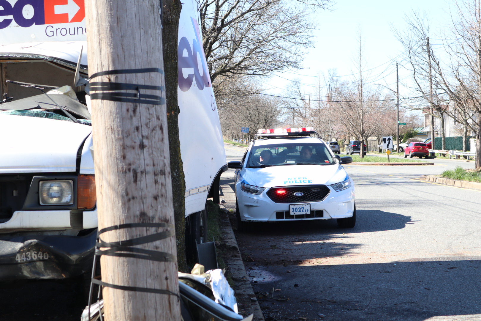FedEx truck crashes into tree, fence in Rosebank; driver taken to ...