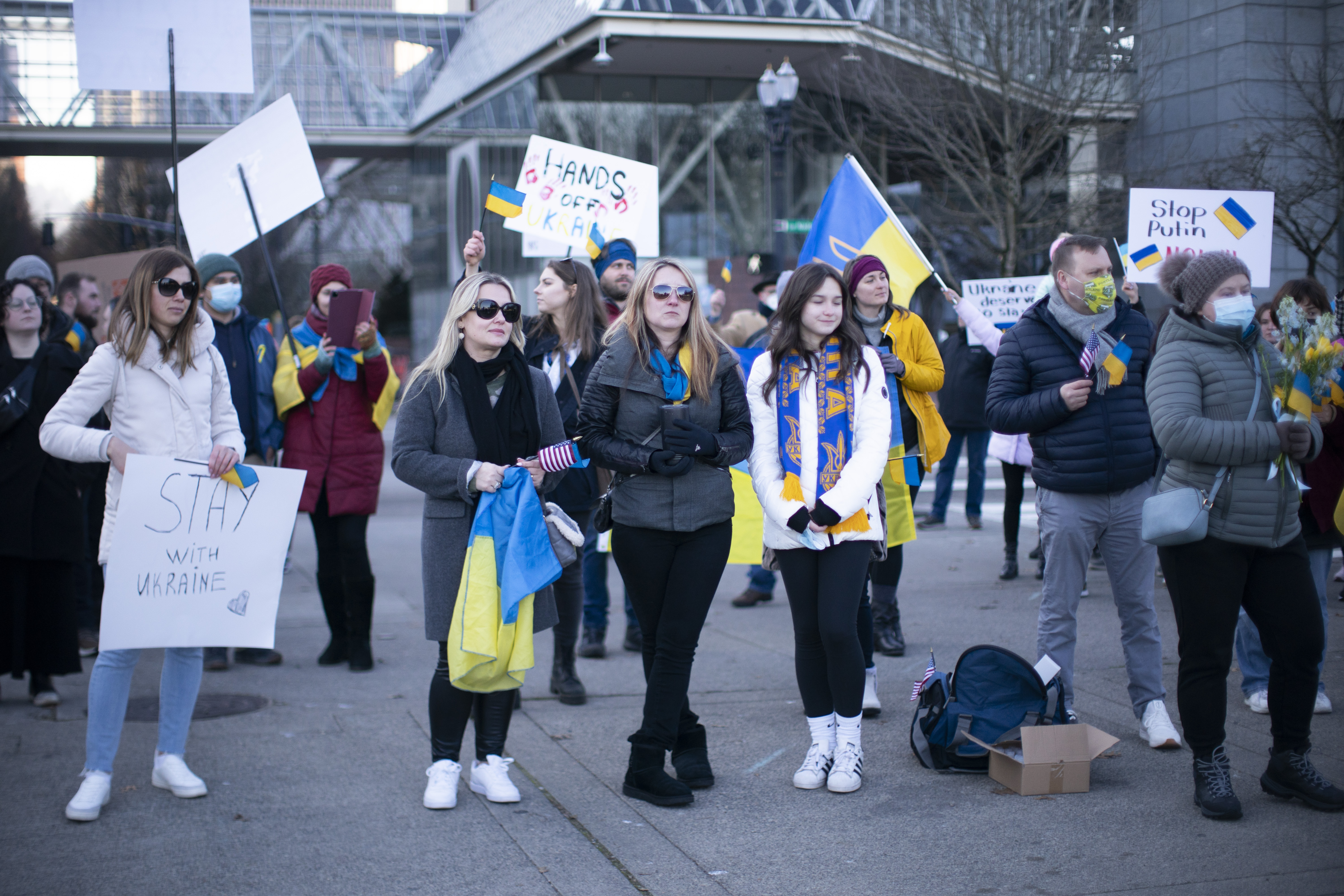 Rally in support of Ukraine in downtown Portland - oregonlive.com