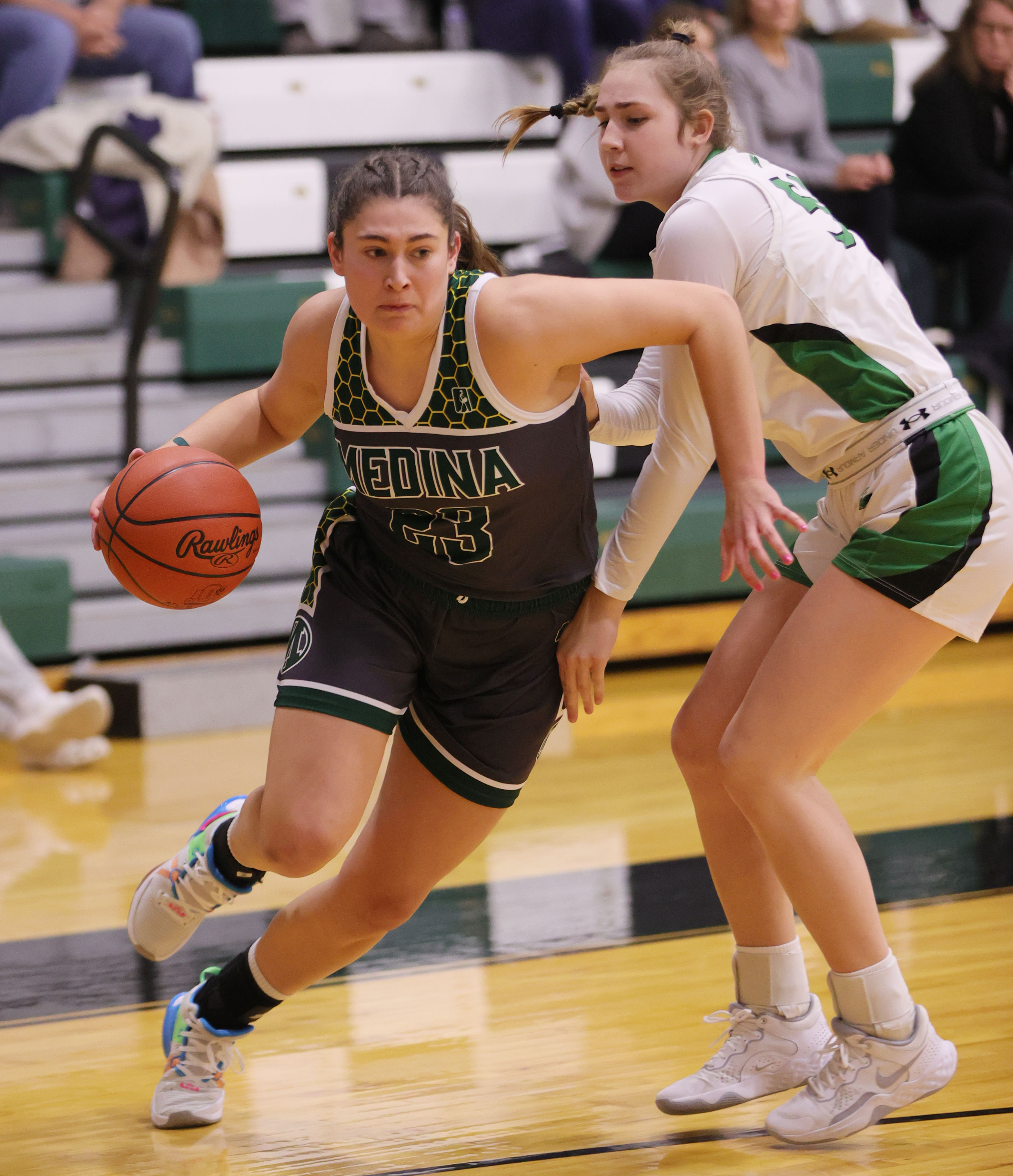 Medina vs. Highland in girls high school basketball, December 19, 2022 ...