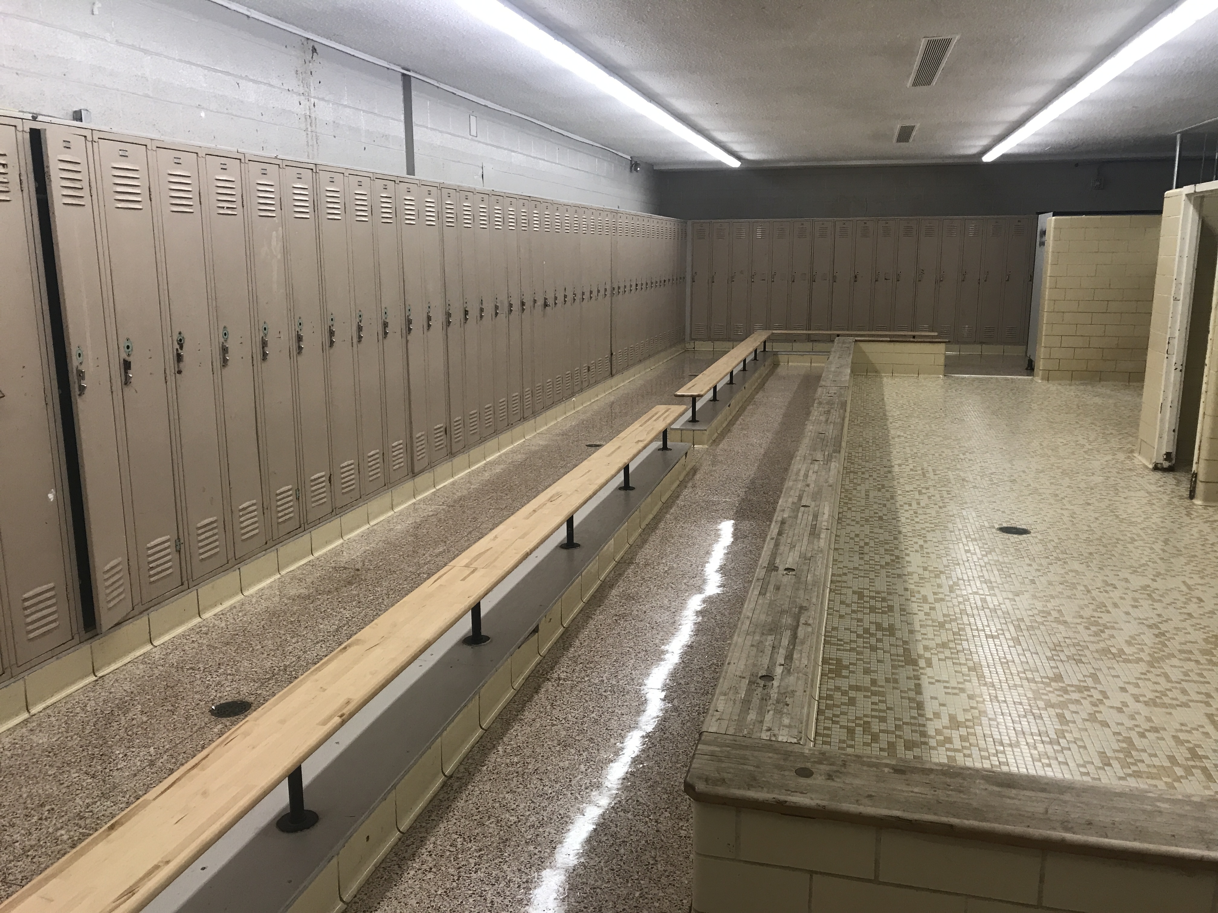 Valley Forge High School is in the process of renovating its gym floors ...