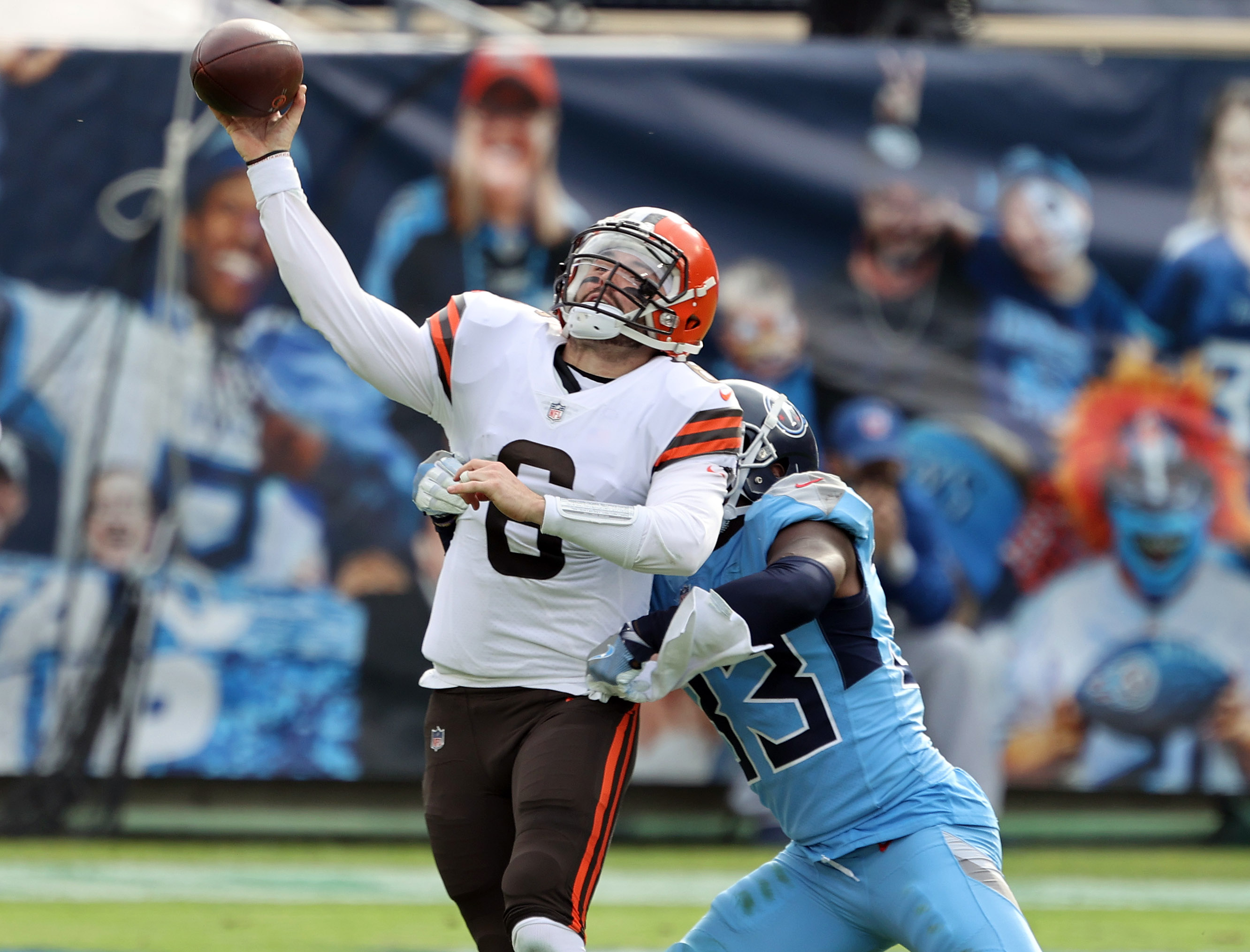 Cleveland Browns Baker Mayfield vs. Tennessee Titans, December 6, 2020 ...